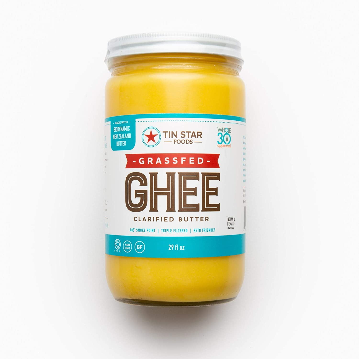 Tin Star Grassfed Pure Ghee, New Zealand Clarified Butter, 32 Oz ...