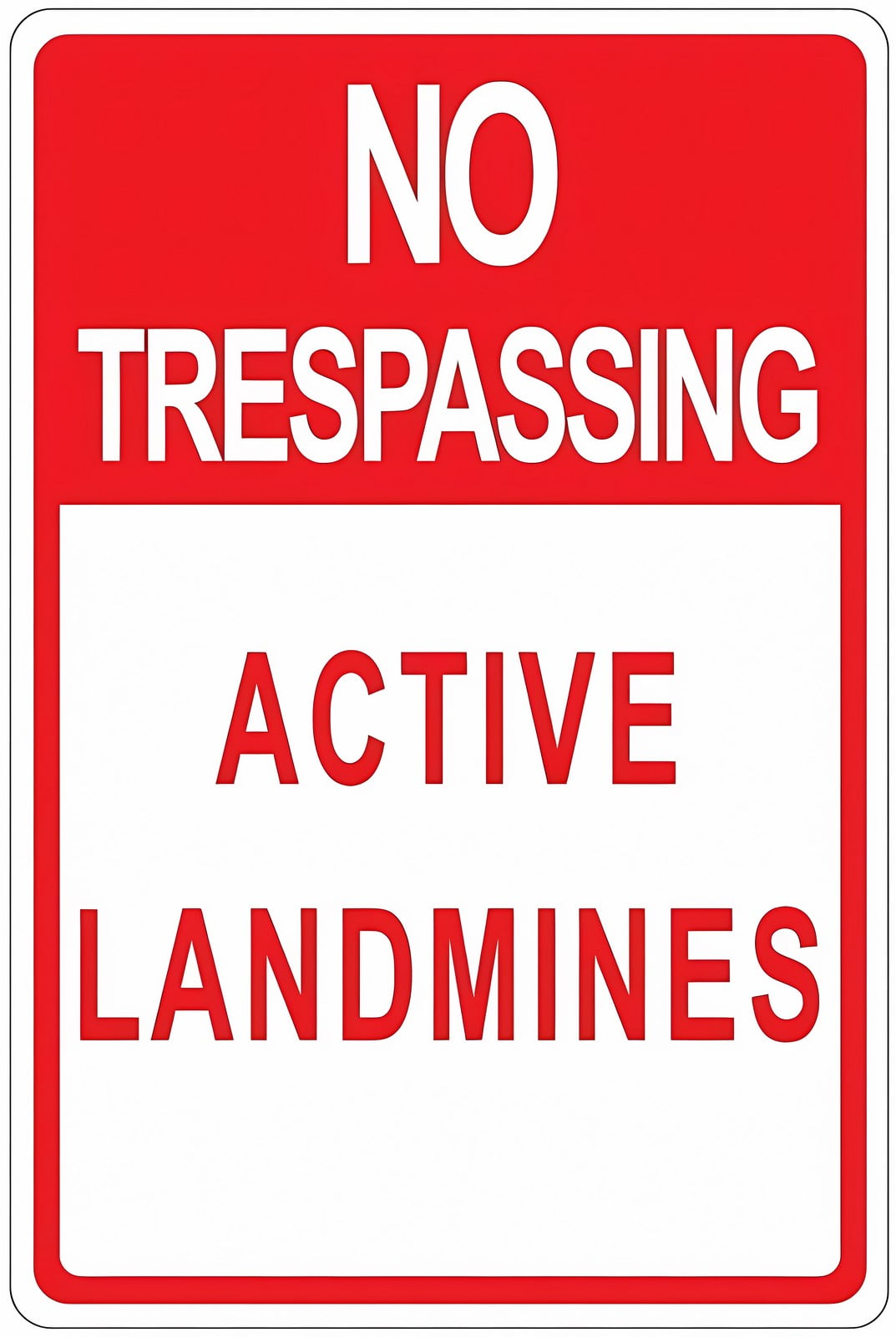 Tin Street Outdoor Warning Sign - Danger, No Trespassing 12 x 8 Inches ...