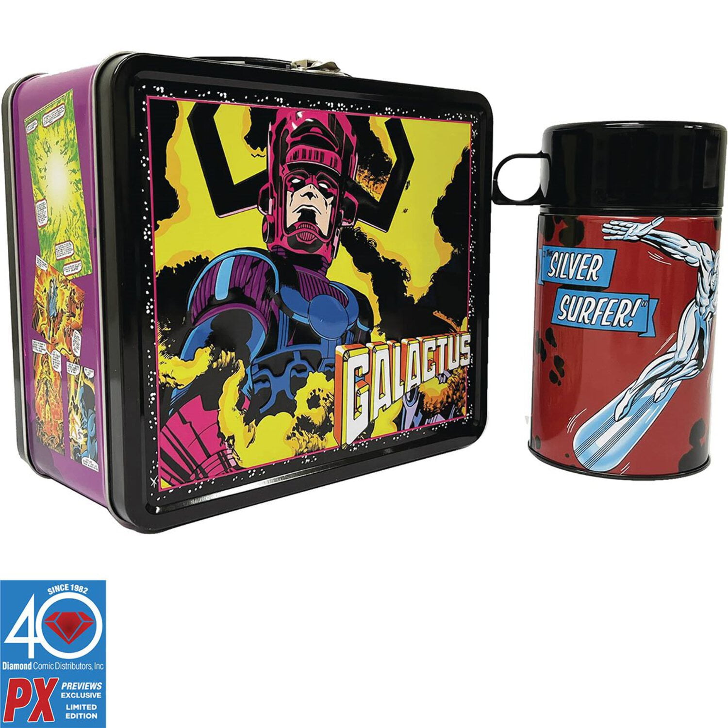 Tin Titans Marvel Galactus Retro Metal Lunchbox and Water Bottle ...
