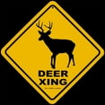 Tin Warning Buck DEER XING Crossing Street Sign Hunting Cabin/Bar/Pub ...