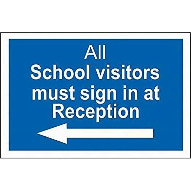 Tin Warning Sign Notice Sign 8x12 All School Visitors Must Sign Wall ...