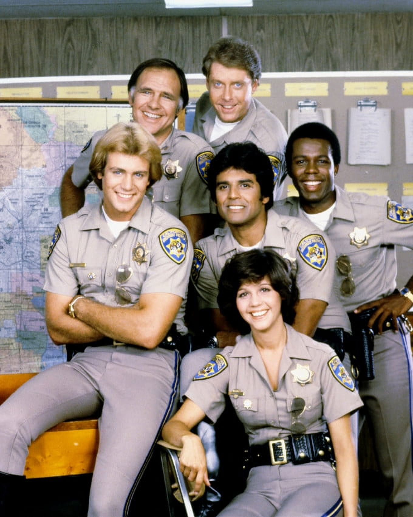 Tina Gayle Erik Estrada Robert Pine TV Cast Tom Reilly Chips 24X36 ...