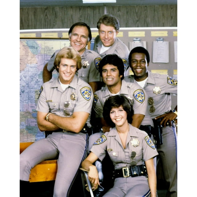 Tina Gayle Erik Estrada Robert Pine TV Cast Tom Reilly Chips 24X36 ...