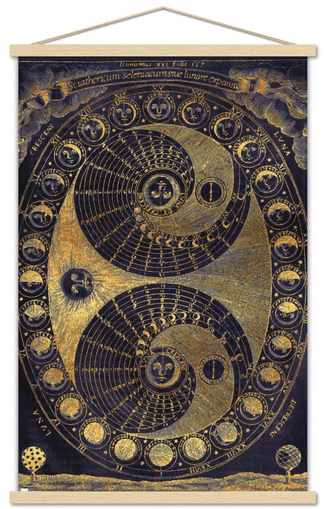 Tina Lavoie - Golden Elements Of The Moon Astronomy Chart Wall Poster ...