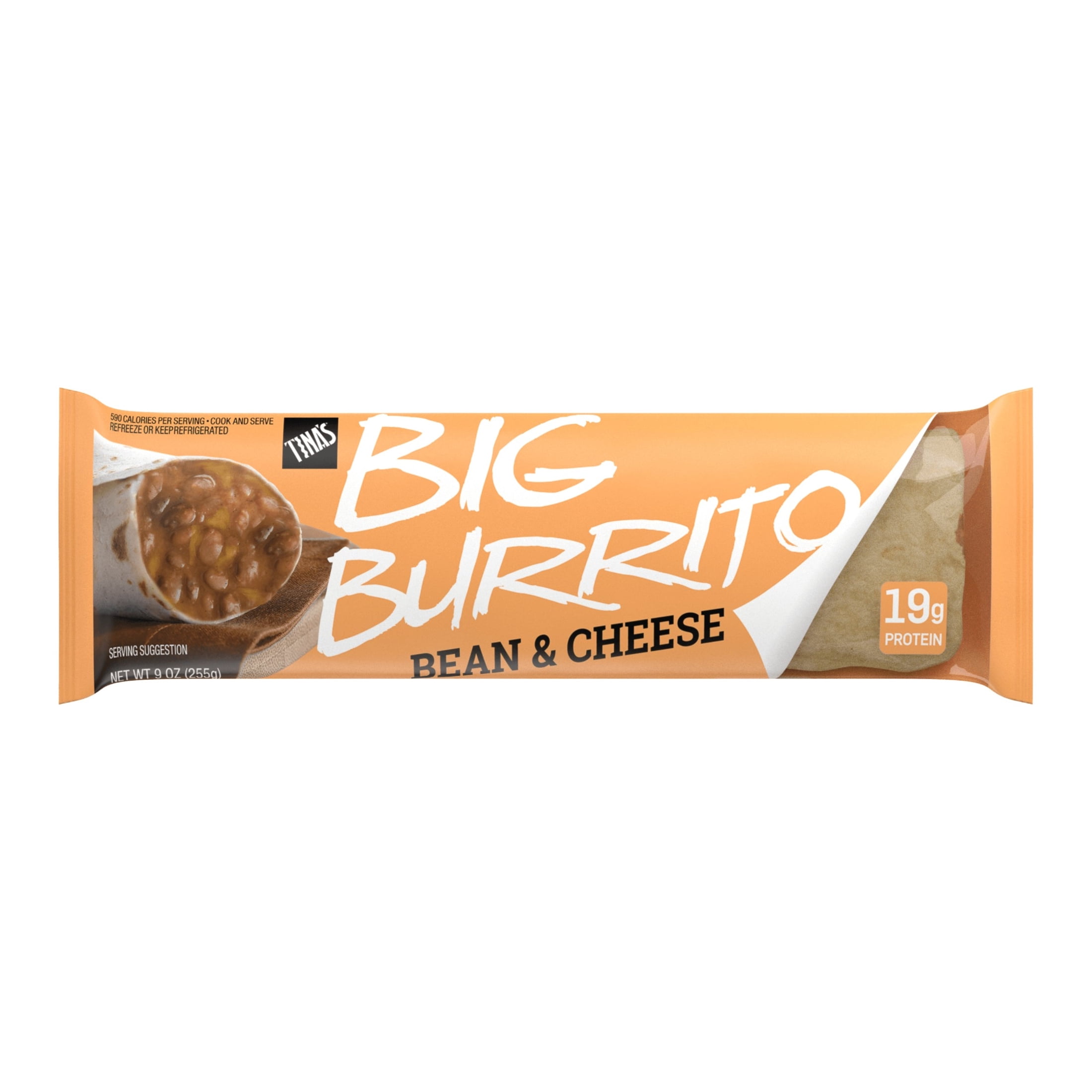 Tina's Big Burrito Bean & Cheese, Packaged Burrito, 9 oz, 1 Count ...