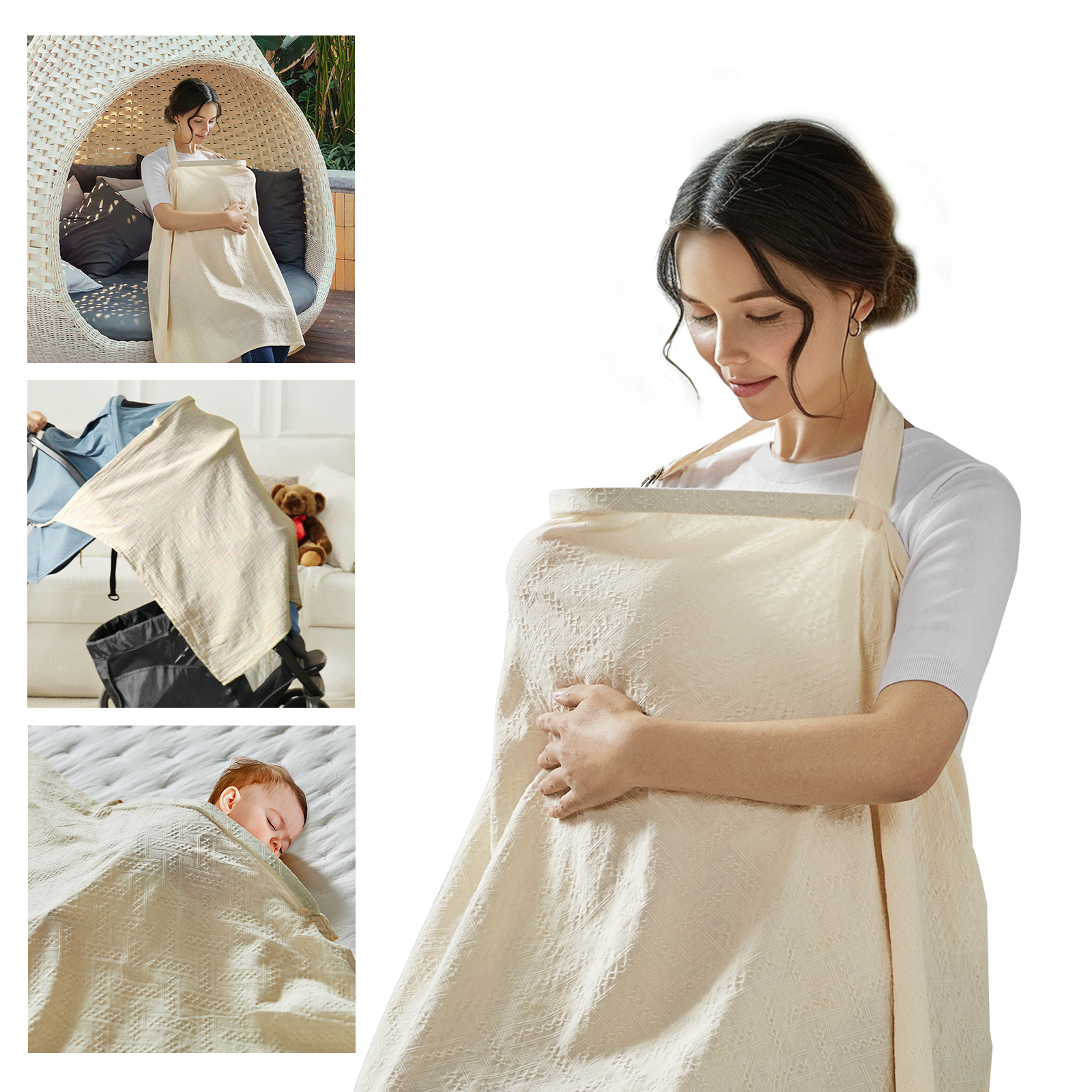 ABPHQTO Butterflies Purple Pink Cute Hipster Nursing Cover Baby ...