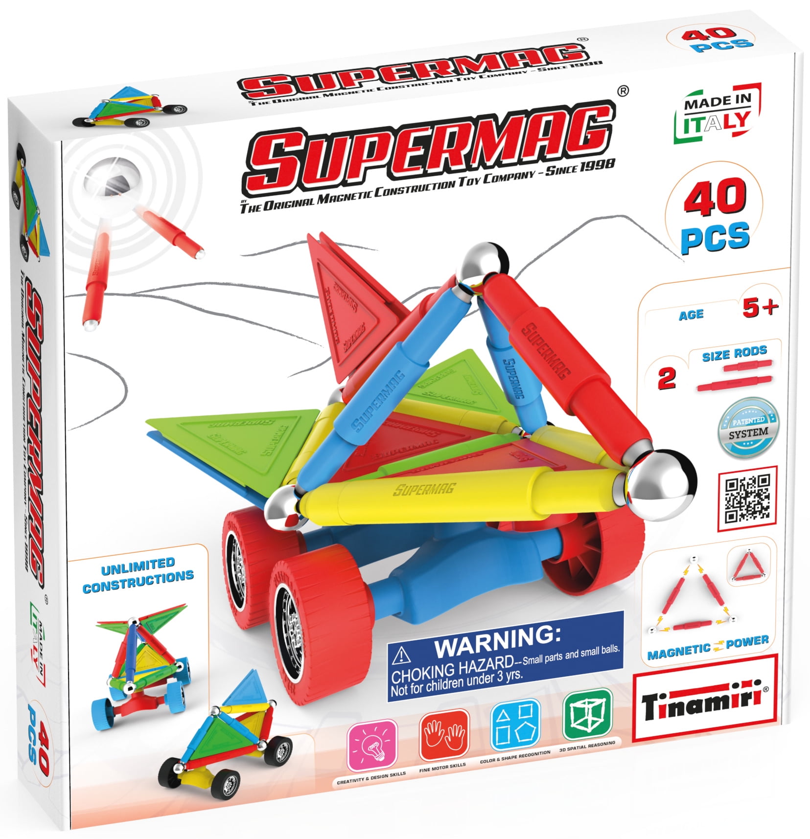 Tinamiri Supermag - Wheels 40 - Magnetic Building Set, Educational ...