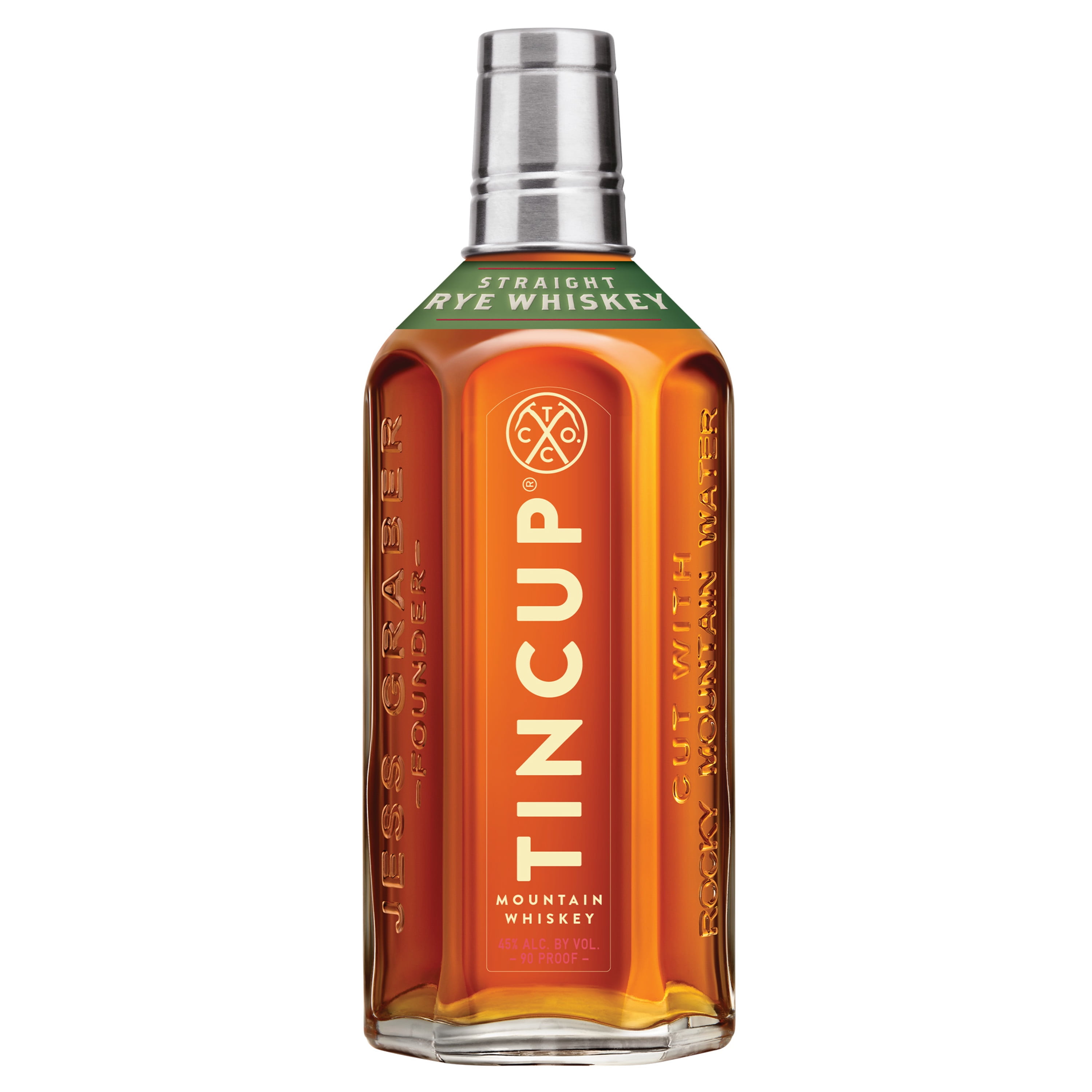 Tincup Rye Whiskey, 45% ABV, 90 Proof, 1 Count, 750 ml Glass Bottle ...