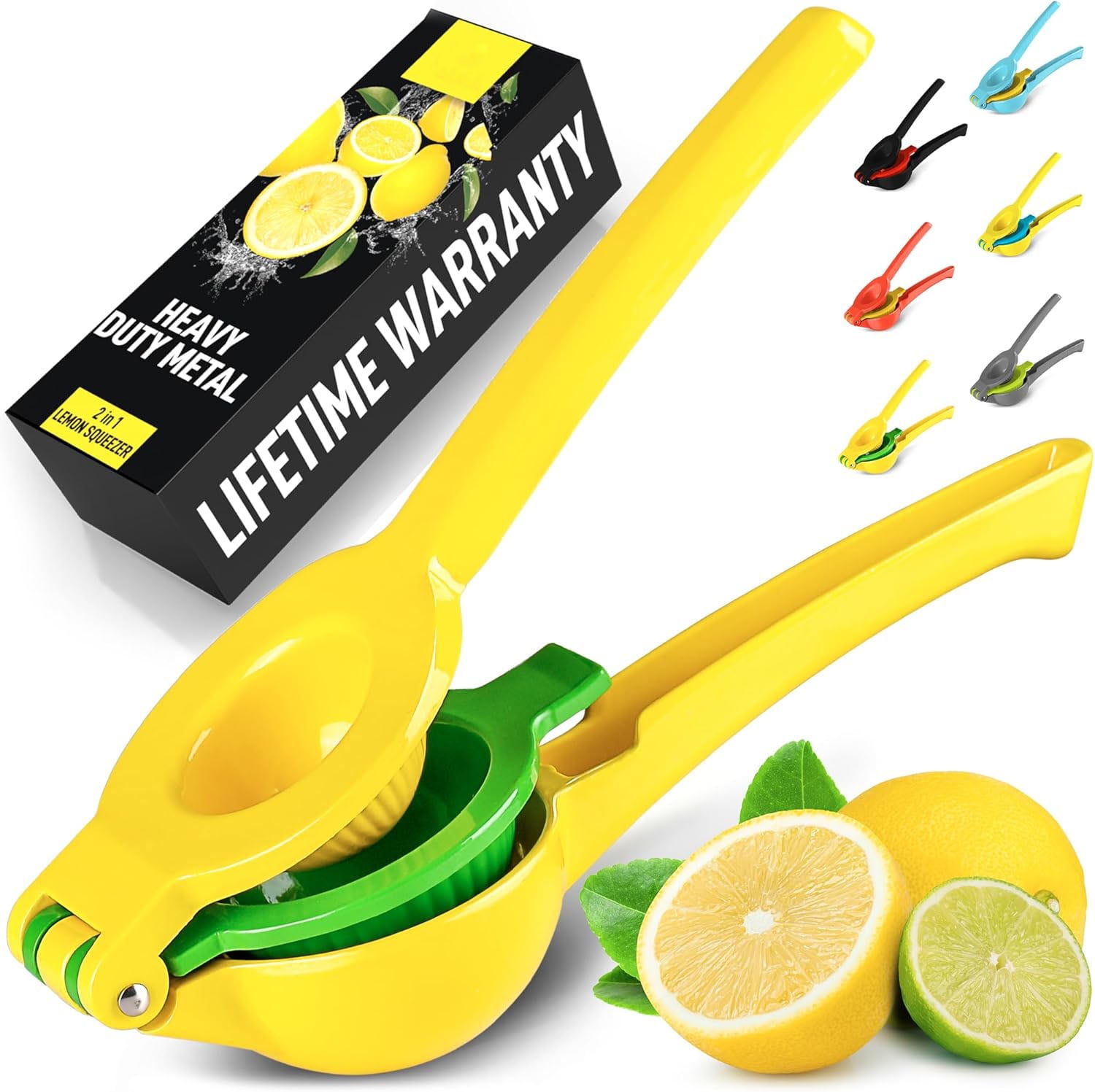 Tinea Metal 2-in-1 Lemon Squeezer - Sturdy Max Extraction Hand Juicer ...