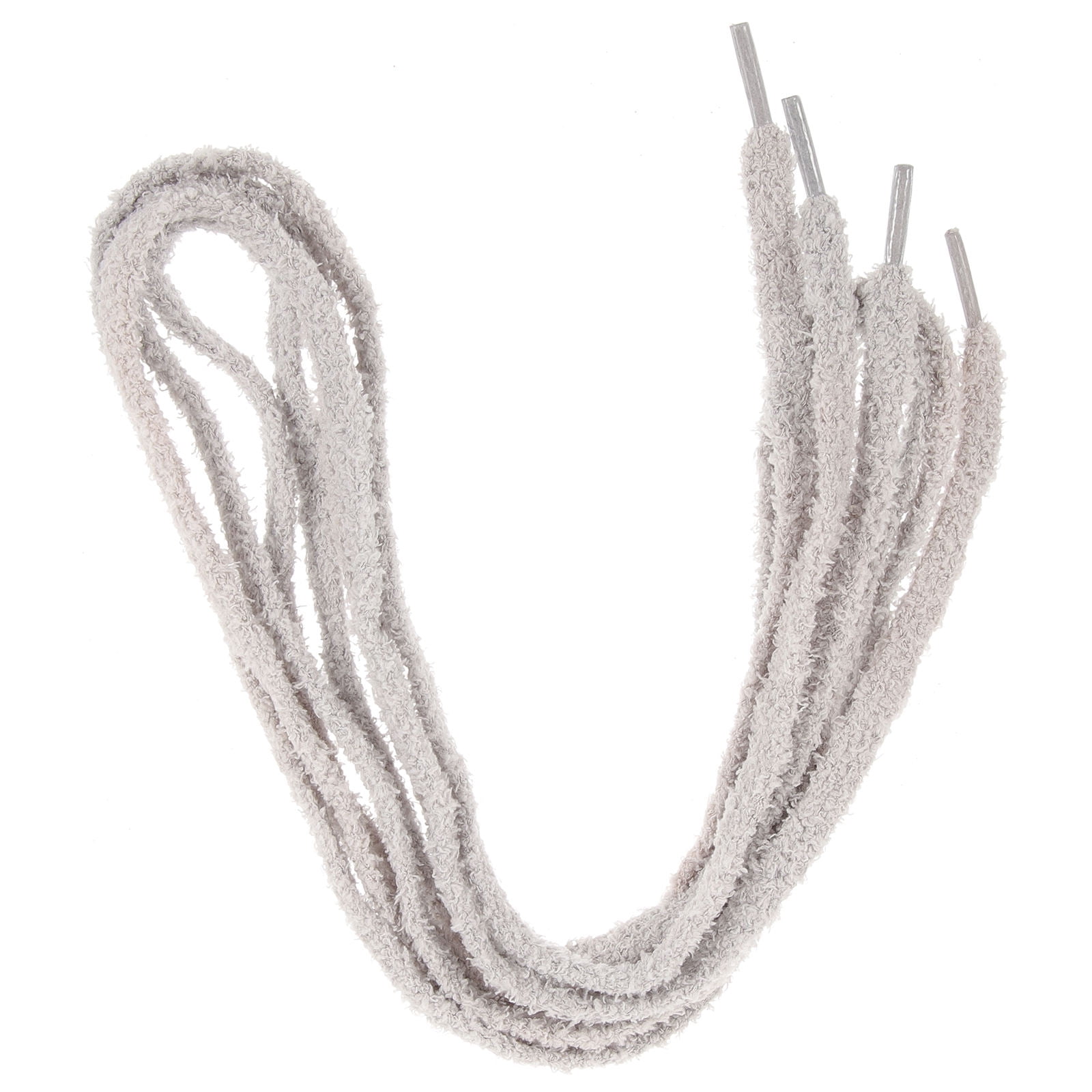 Tineasur 1 Pair Flat Fuzzy Shoelaces Grey Casual Shoe Accessory for Men ...