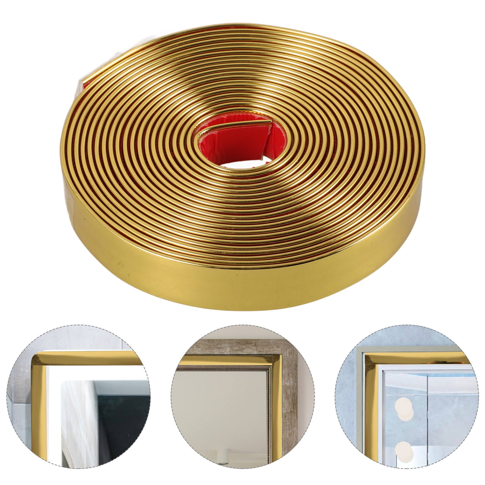 Tineasur 1 Roll Golden Pvc Tile Trim Molding For Wall And Ceiling With ...
