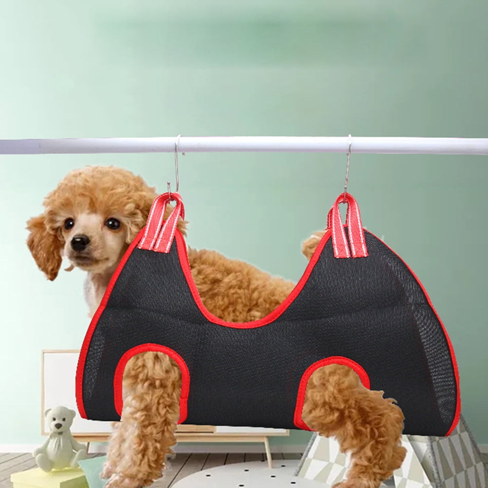 Tineasur 1 Set Cat Hammock Bed in Black and Red for Pet Grooming and ...