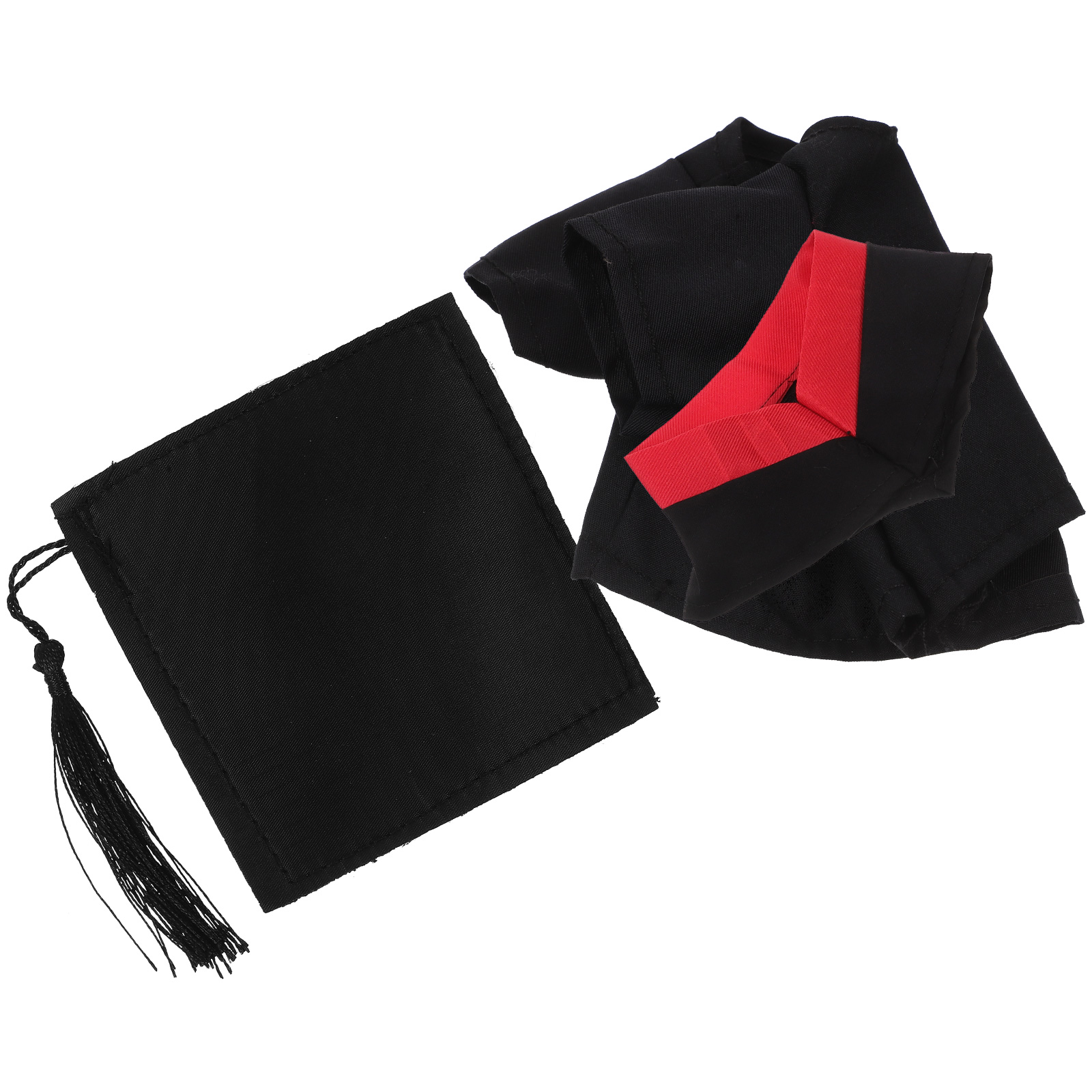 Tineasur 1 Set Graduation Season Clothing for Dolls Black Cloth Square ...