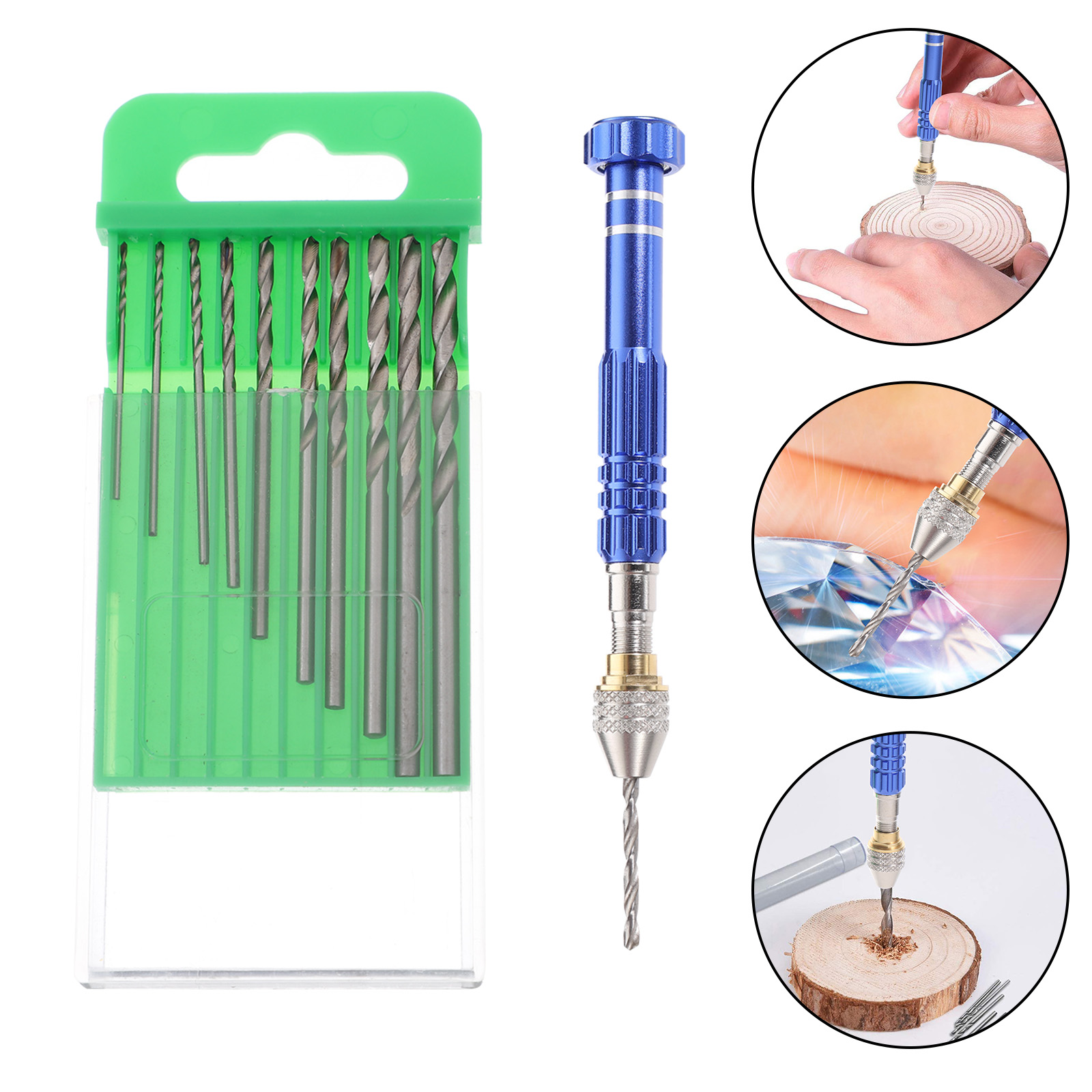 Tineasur Manual Drill Tool Zinc Alloy 1 Set 5.0x0.2x0.2in - Walmart.com