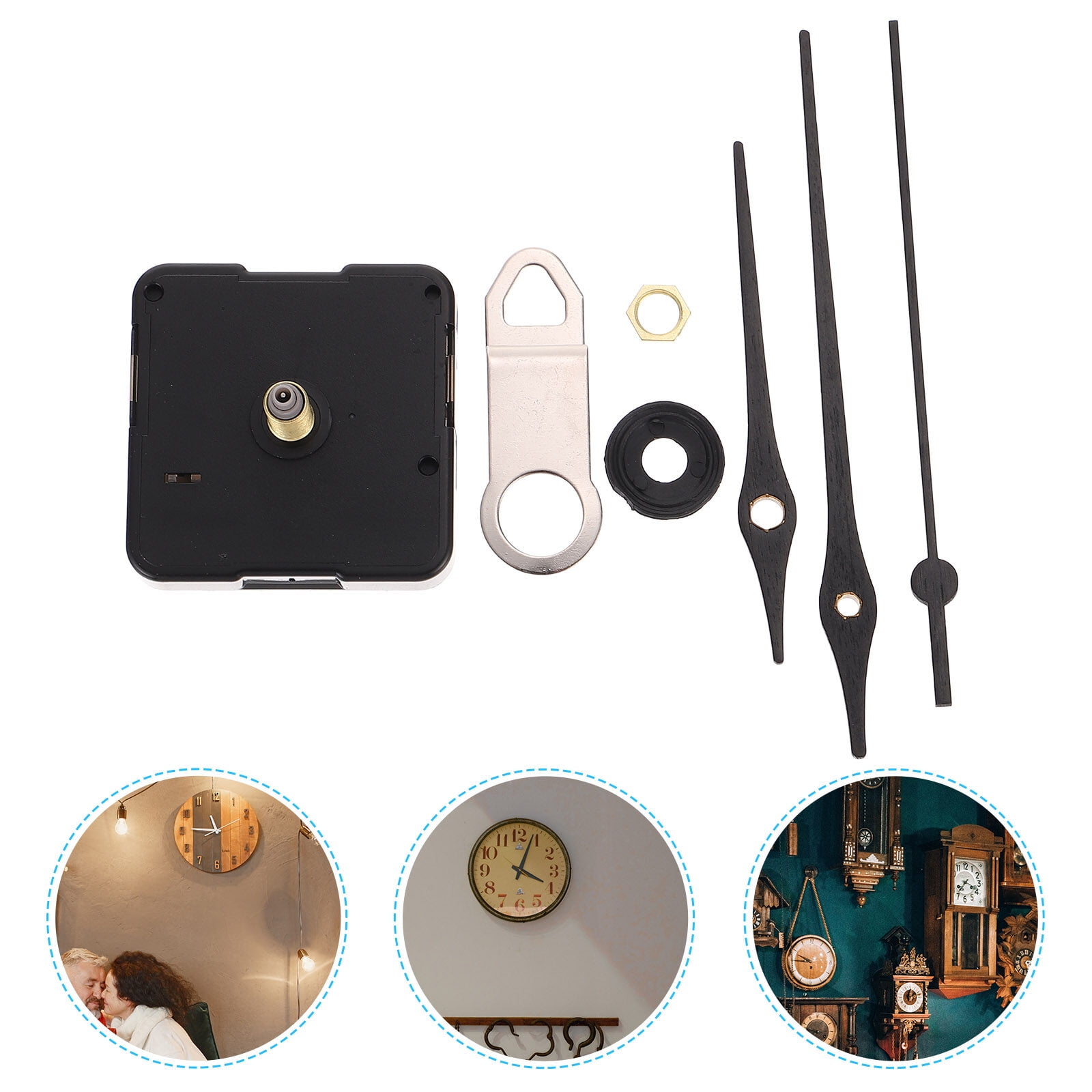 Tineasur 1 Set Replacement Clock Mechanism for Wall Clocks with Silent ...