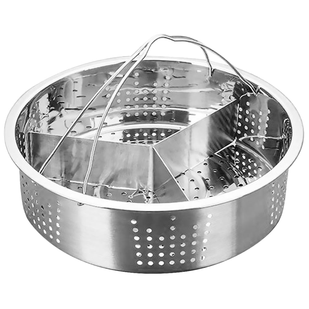 Tineasur 1 Set Stainless Steel Steamer Basket with Trivet Rack for ...