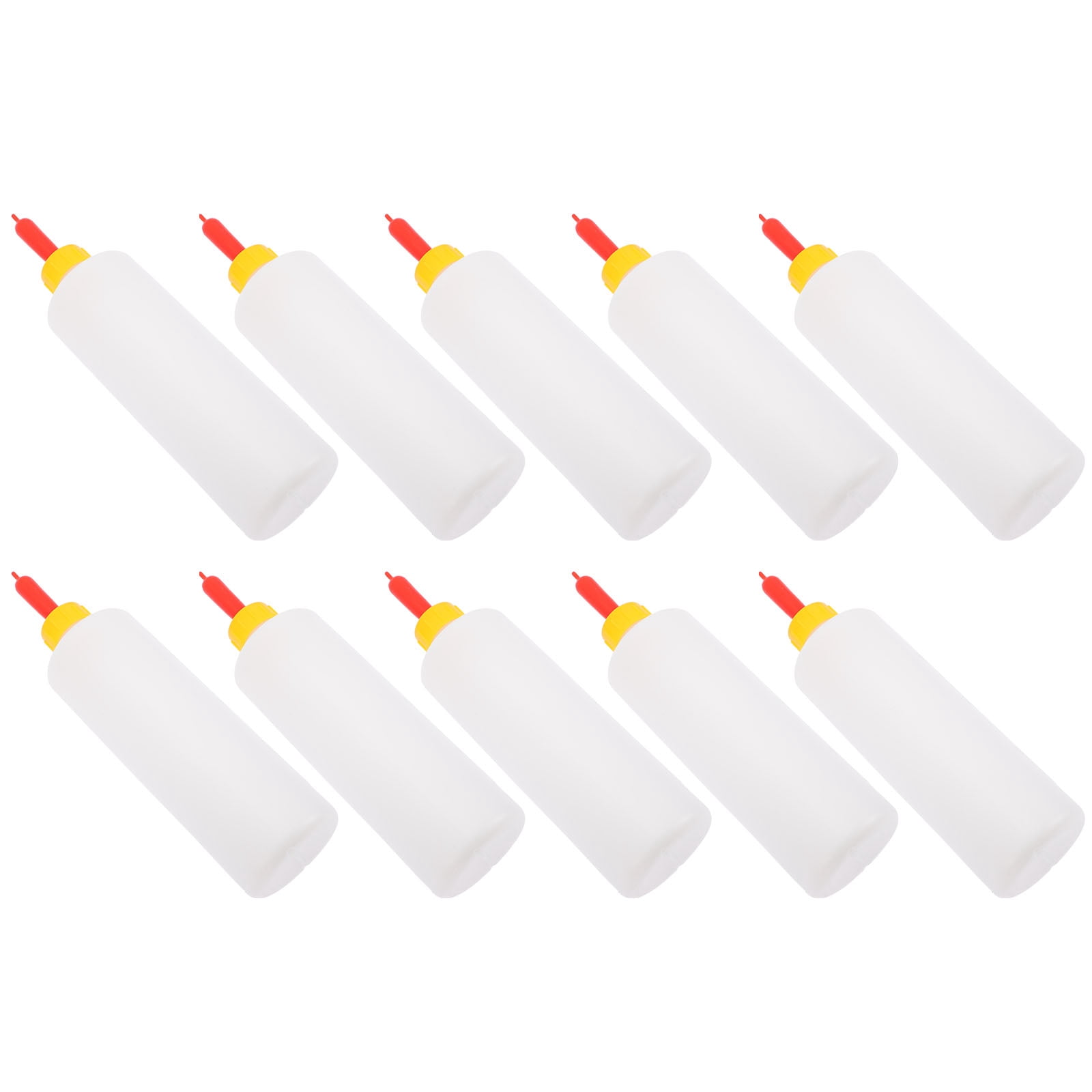 Tineasur 10 Sets Cylindrical Milk Bottles for Young Livestock 23x6cm In ...