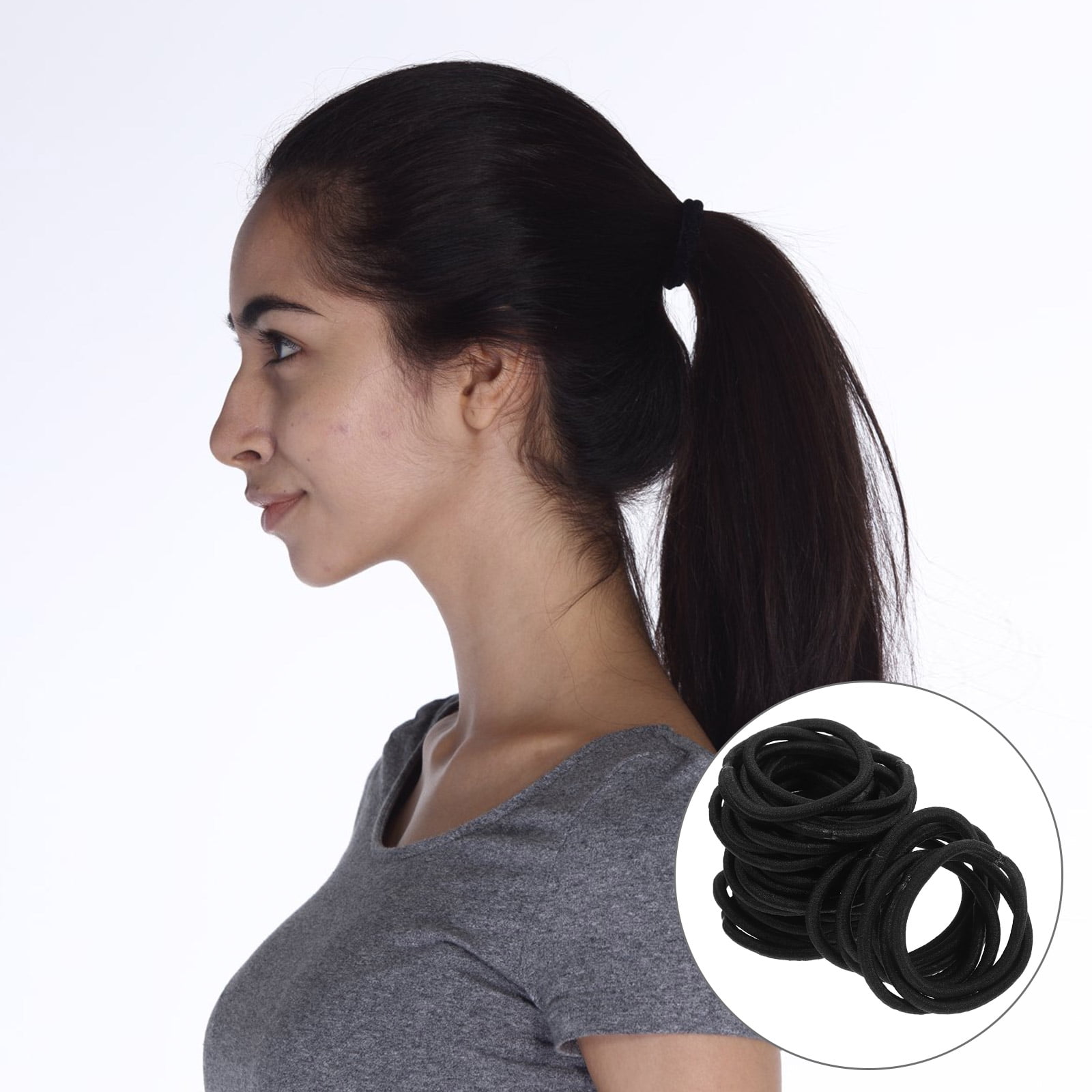 Tineasur 100 Pieces Small Hair Elastics Rubber Bands for Women ...