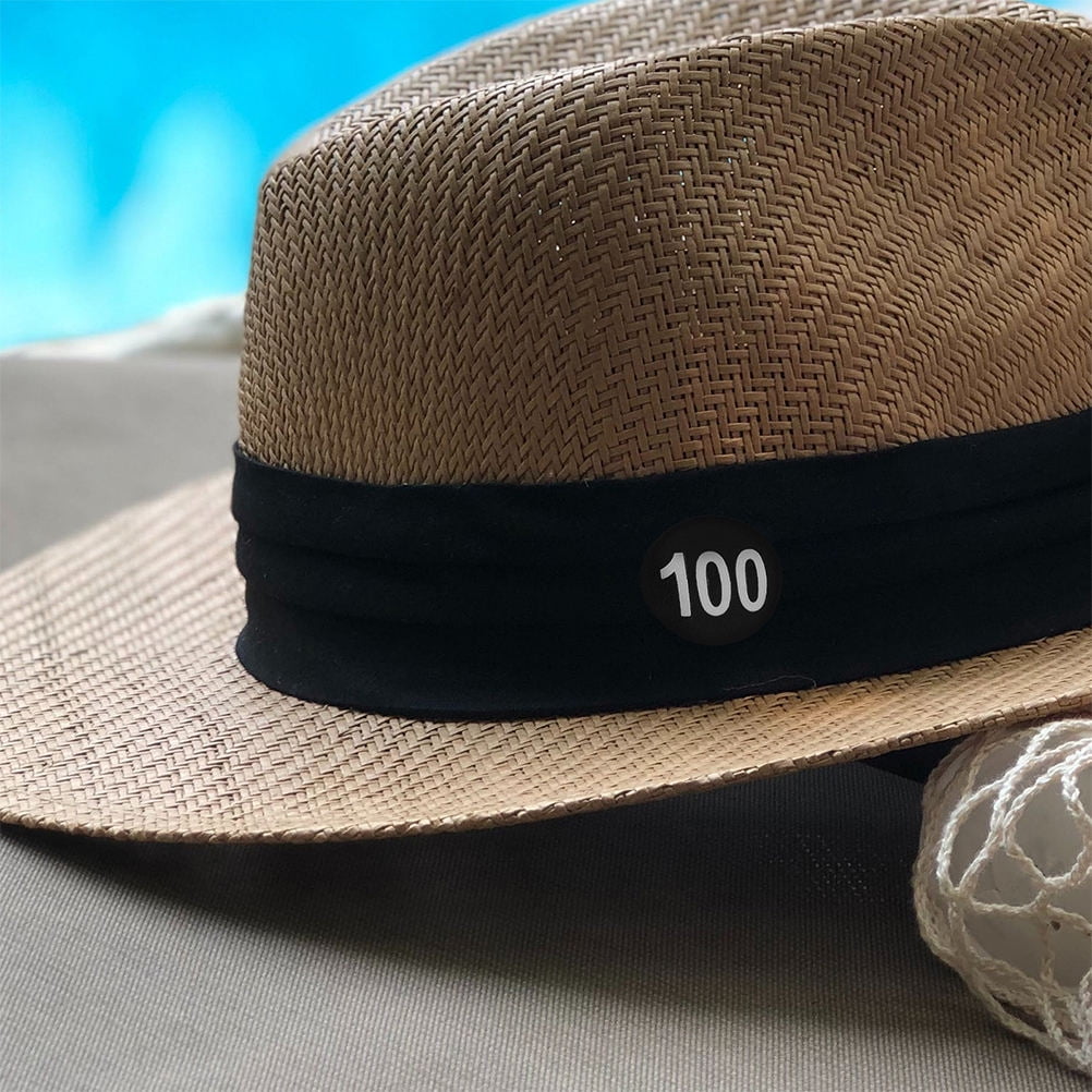 Tineasur 100 Sheets of Waterproof Number Labels Black Paper for General ...