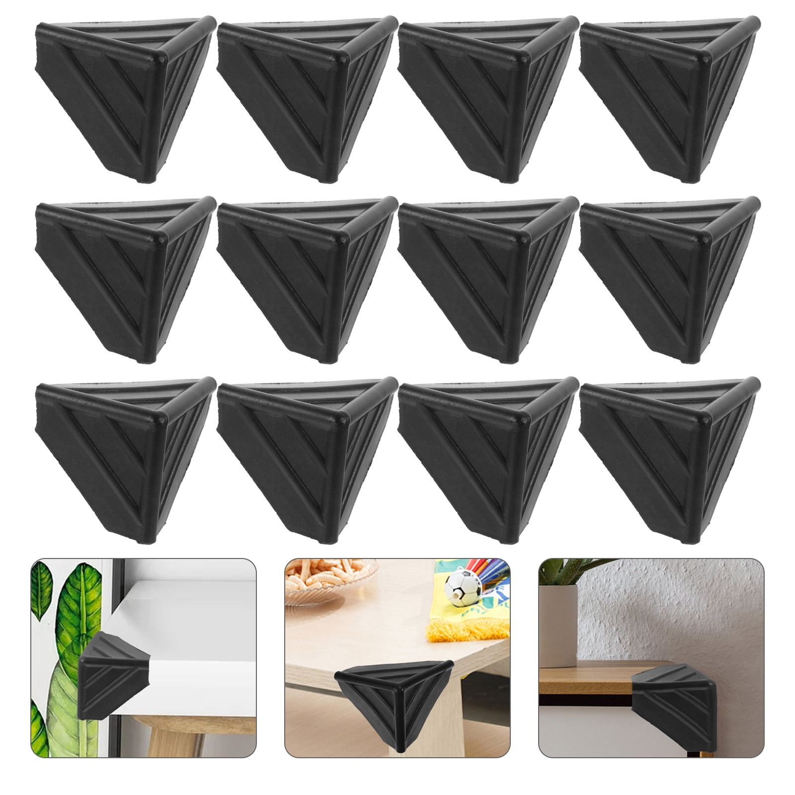 Tineasur Package Corner Protector Plastic Black 100Pcs 3.1X3.1X3In ...