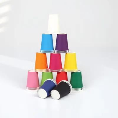 Tineasur 100Pcs Party Paper Cups Assorted Color Disposable Drink Cups ...