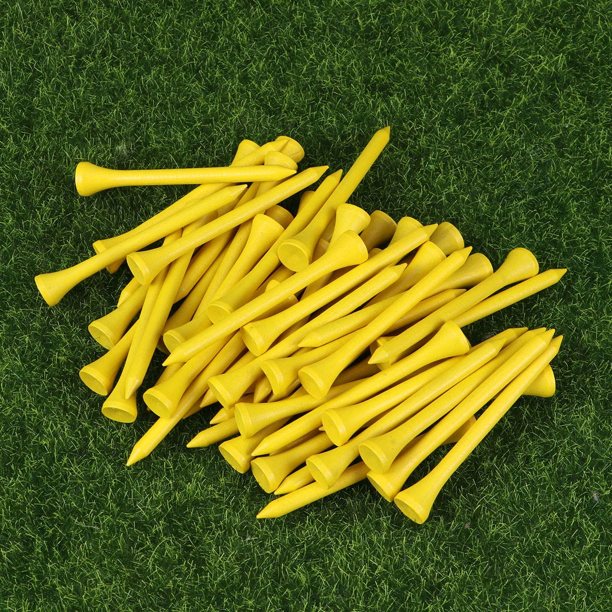 Tineasur 100Pcs Yellow Golf Tees Yards Wood for Depth and Accuracy ...