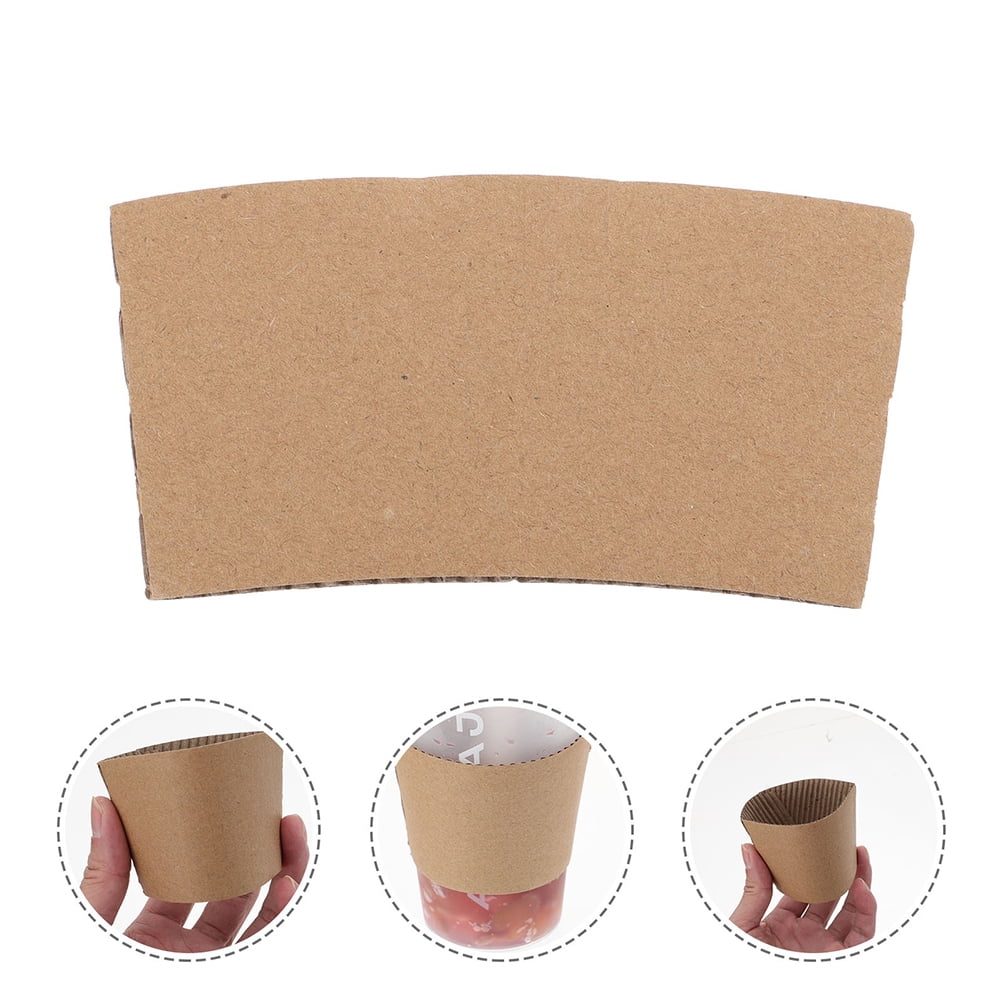 Tineasur Protective Cup Cover Light Brown Paper Heat-Insulated for Home ...