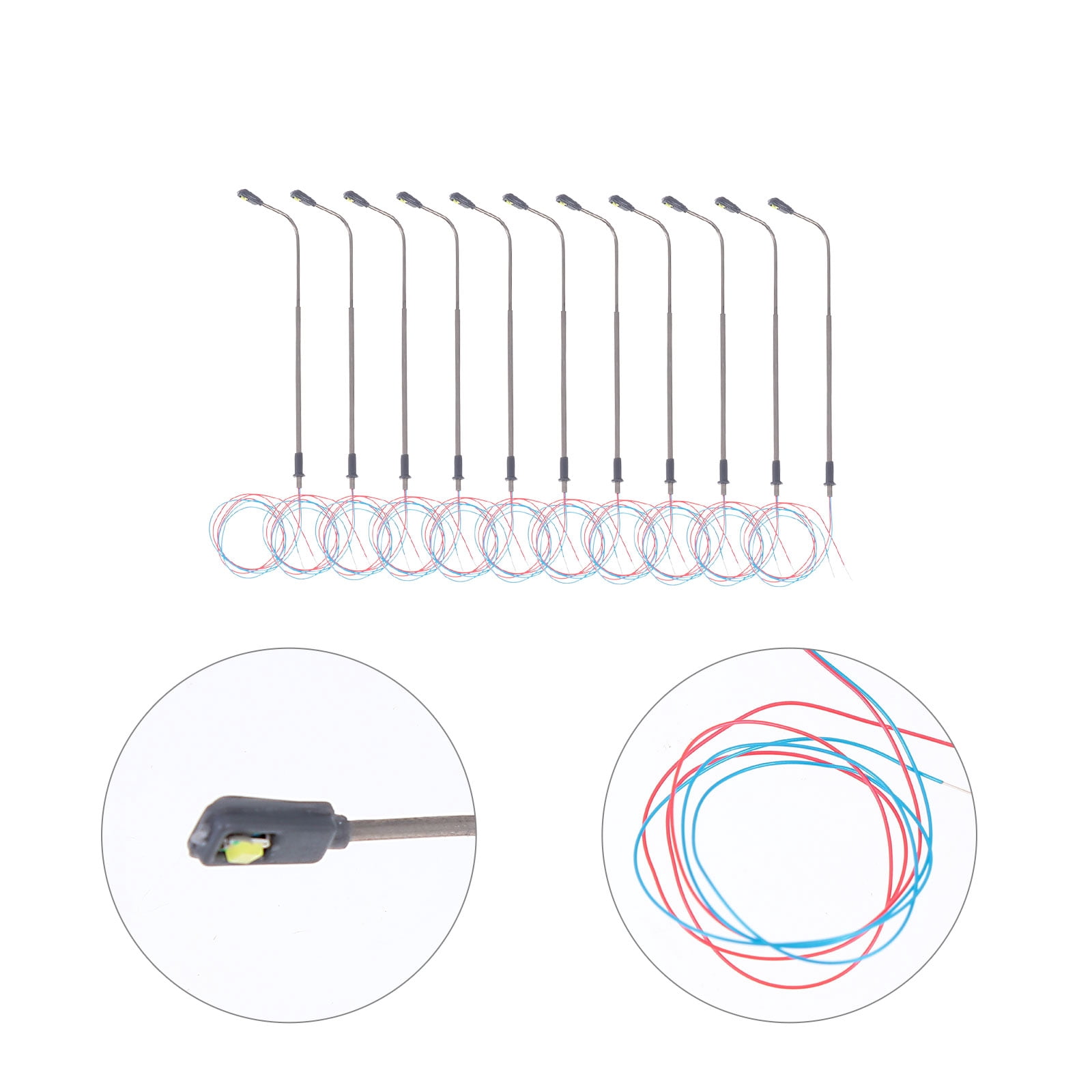 Tineasur 10Pcs Model Railway Train Lamp for Scale in 8.00X2.00X0.10in ...