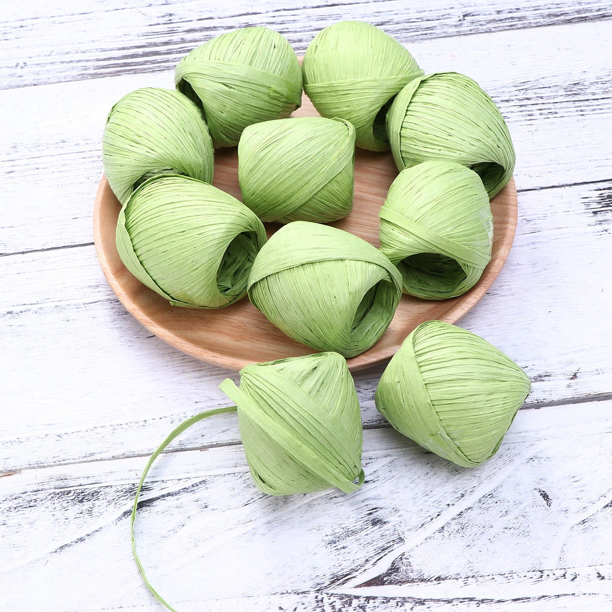 Tineasur 10Pcs Natural Raffia String for Diy Crafts and Album ...