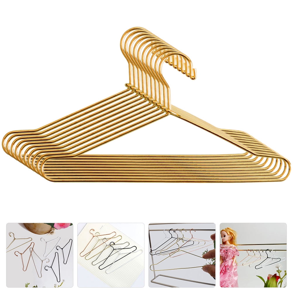 Tineasur Pet Clothes Hanger Pet Apparel Hangers Golden Iron 10Pcs ...