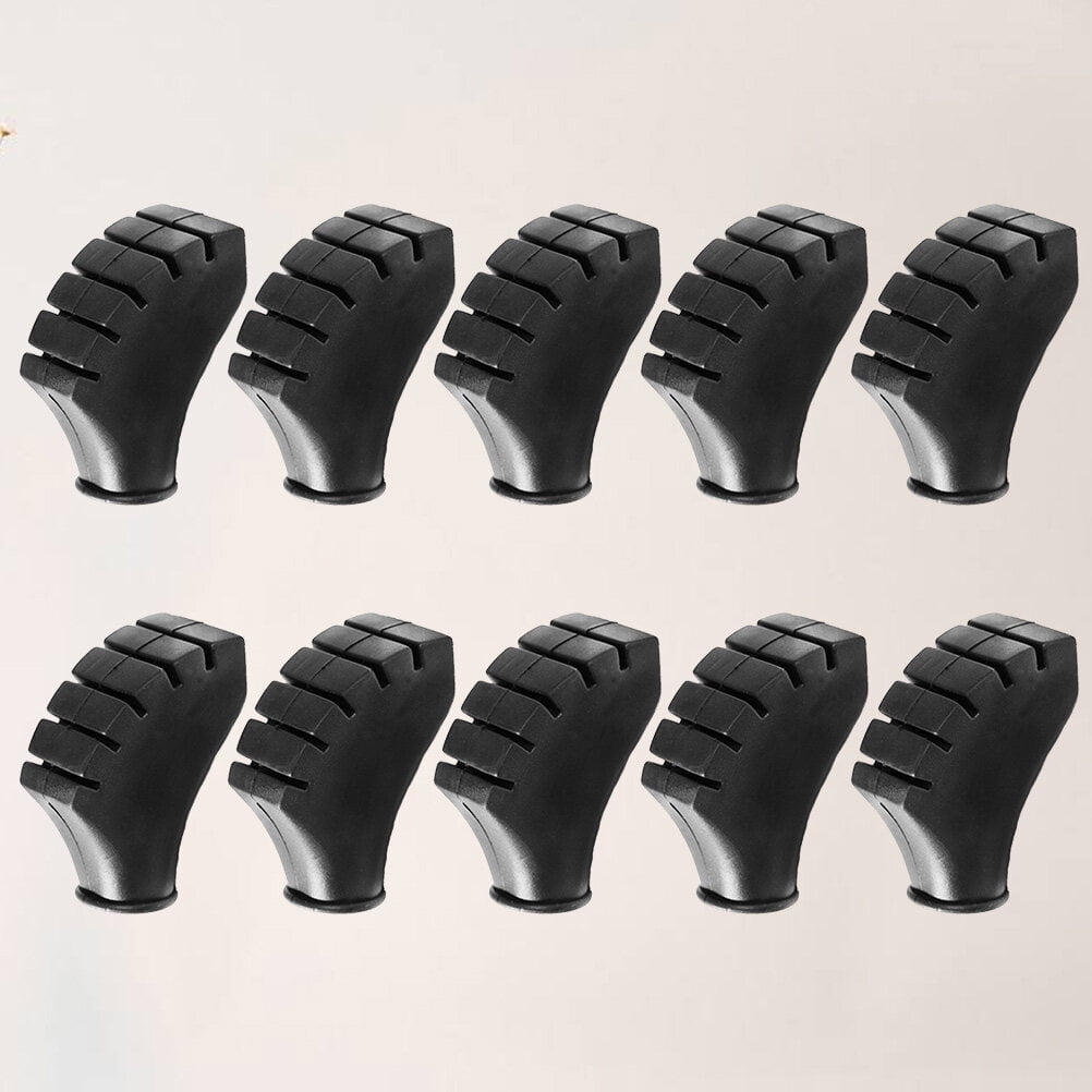Tineasur 10Pcs Walking Stick Tip Protectors Rubber Pole Accessories for ...