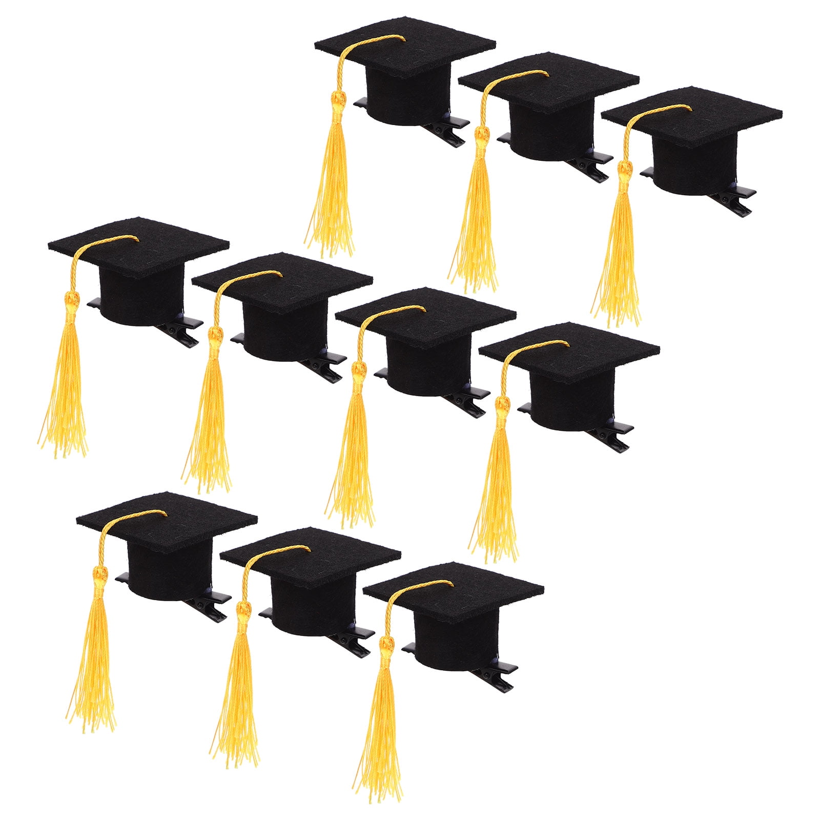 Tineasur 10Pcs Women's Hair Accessories Graduation Hat Hair Clips Felt ...