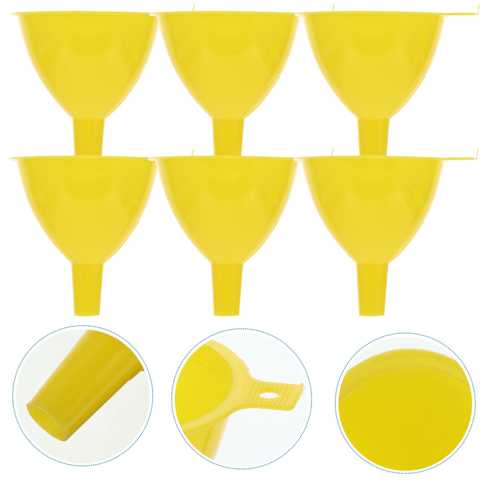 Tineasur Funnel Plastic Yellow 10Pcs 3.1x3.1x2.9in - Walmart.com