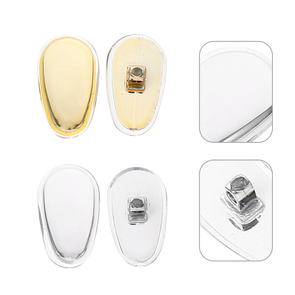 Tineasur 12 Pairs Nose Pads for Spectacles Stabilizing with Silver ...