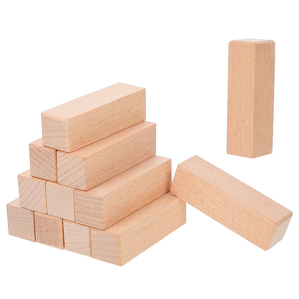 Tineasur Solid Wood Blocks for Artists and Unfinished DIY Seals 12Pack ...