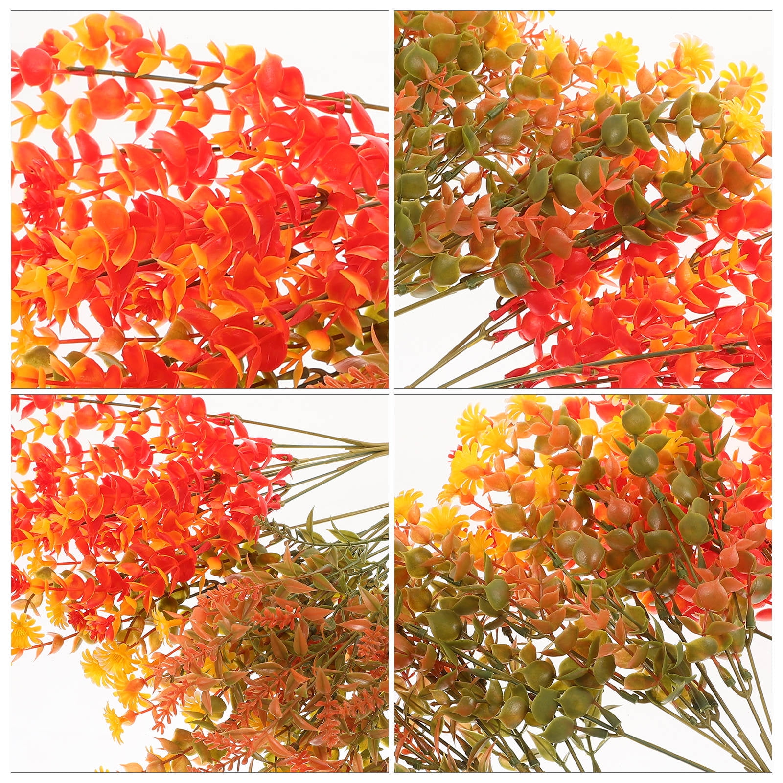 Tineasur Artificial Plants Assorted Colors Plastic 12 Pieces for Home ...