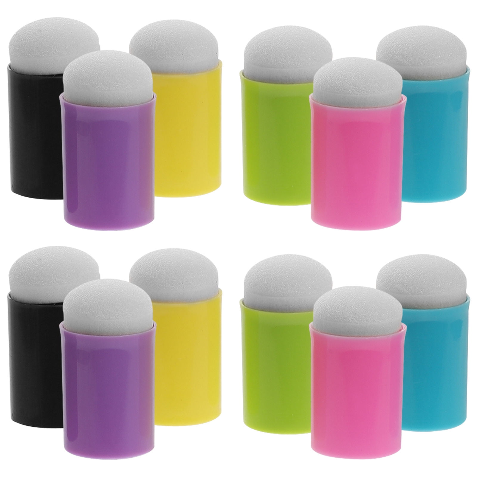 Tineasur 12pcs Finger Painting Sponges Daubers Assorted Colors Compact Sizes Art Creation Tool ...