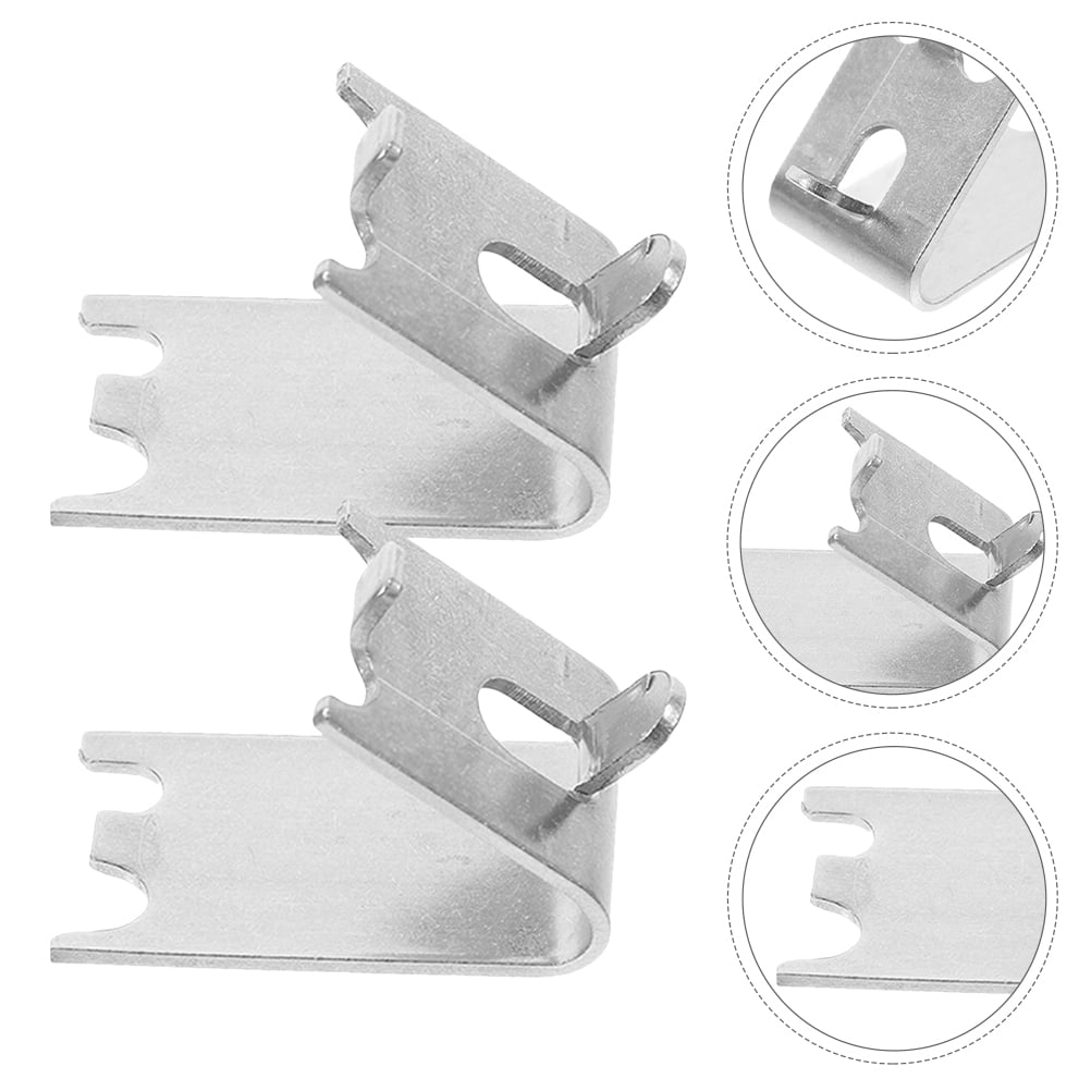 Tineasur 12Pcs Freezer Shelf Clips Metal Shelf Support Silver Stainless ...