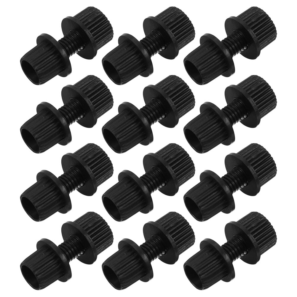 Tineasur 12Pcs Black Motorcycle License Plate Bolts Nylon for Theft ...