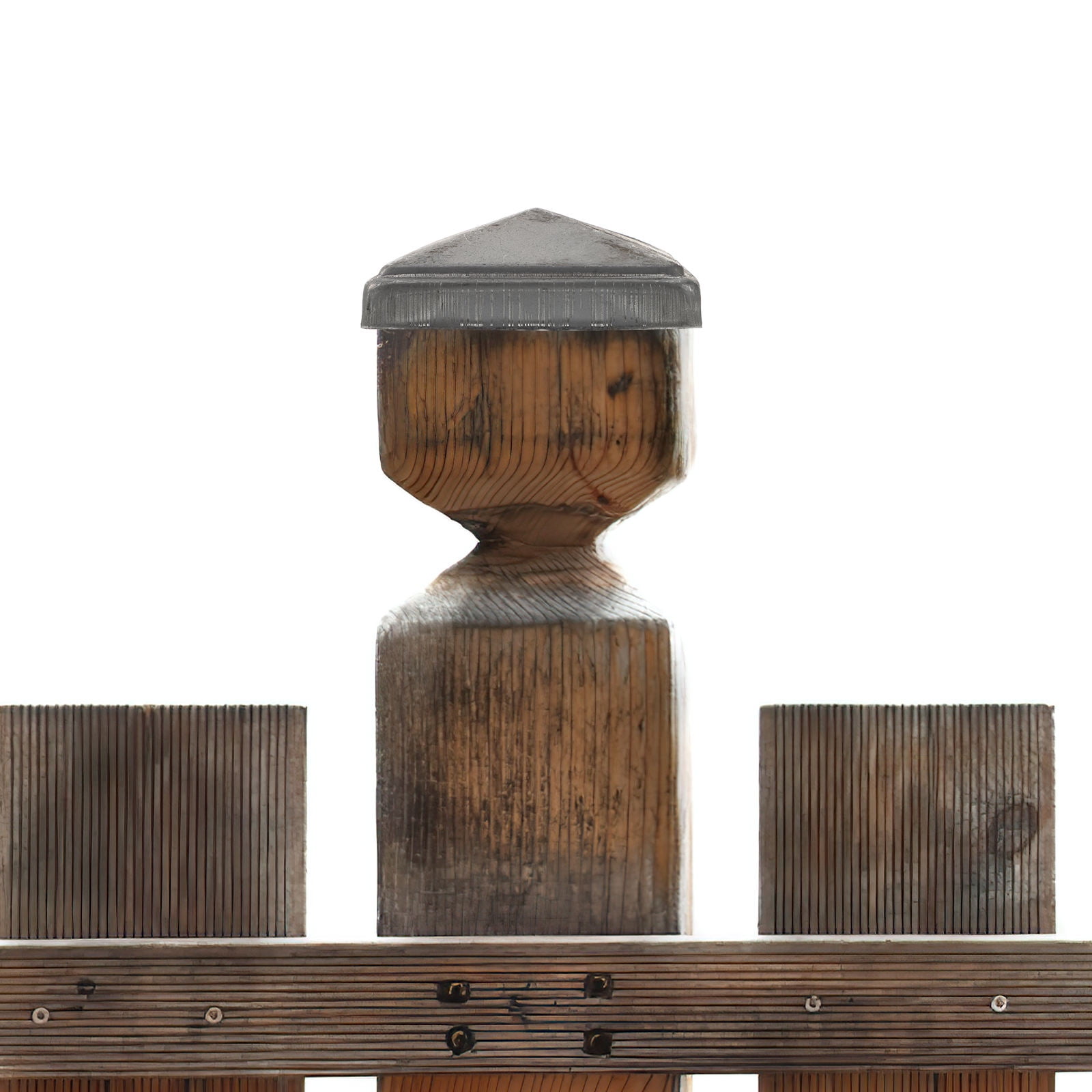 Tineasur Outdoor Iron Post Caps 12Pcs Pyramid Shape for Fence Posts in ...