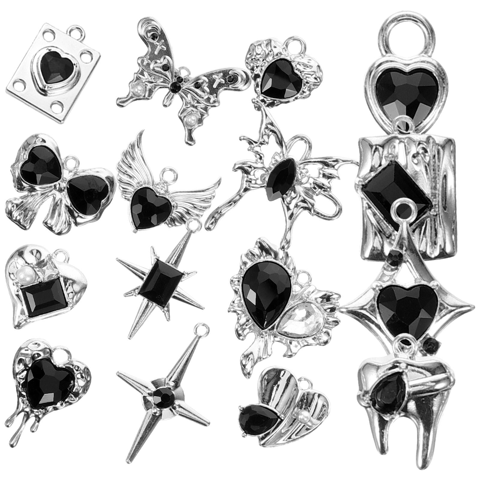 Tineasur 16Pcs Alloy Charms for Crafting Assorted Color Darkness Design ...