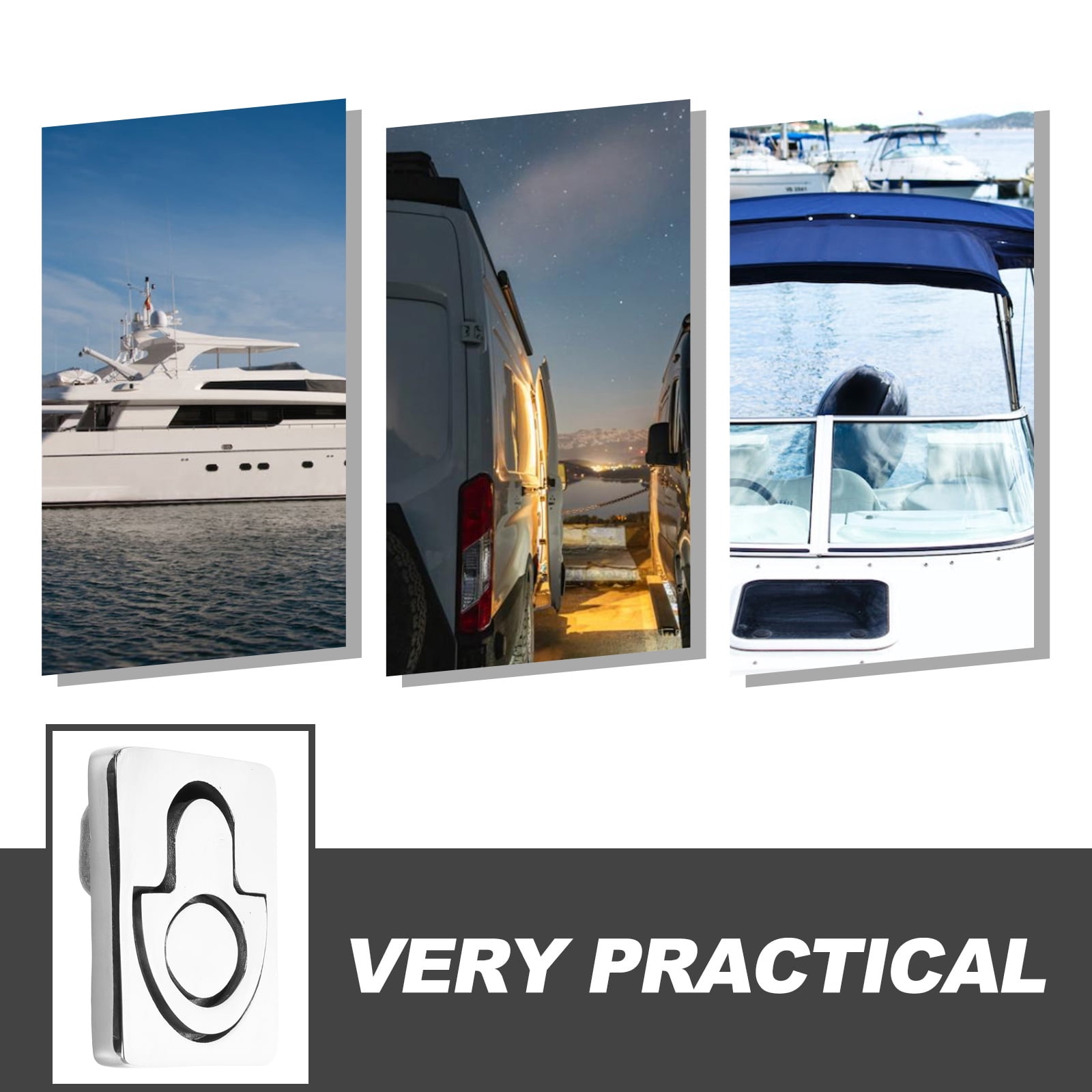 Tineasur 1Pack Marine Latches for Boat Use Square Flush Pull Slam ...