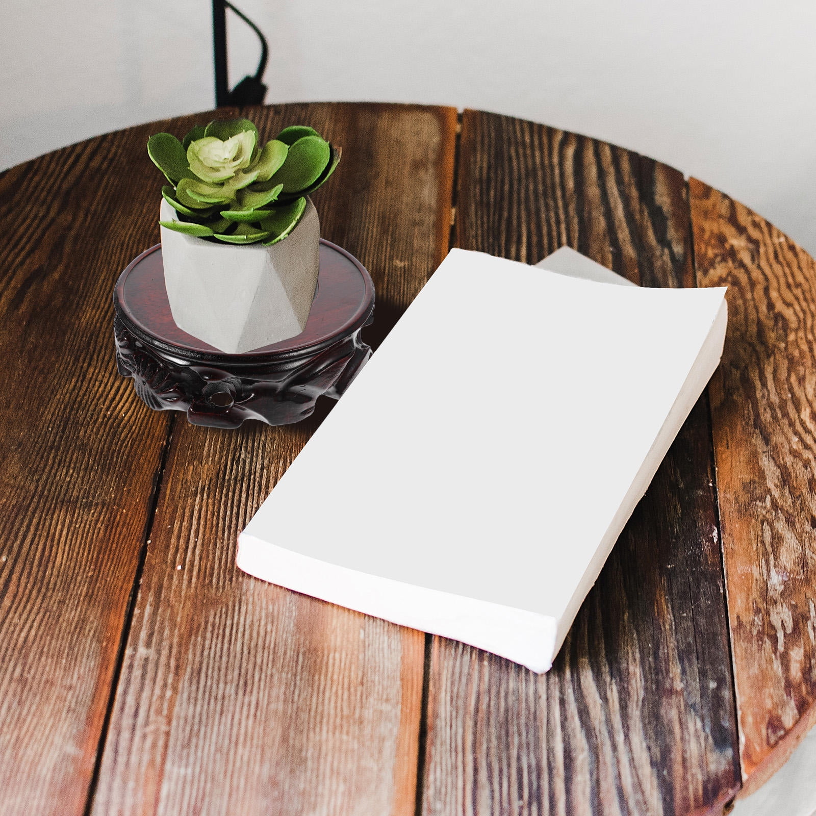 Tineasur 1Pack Natural Wood Display Stand Vase Display Stand 15x15cm 4 ...