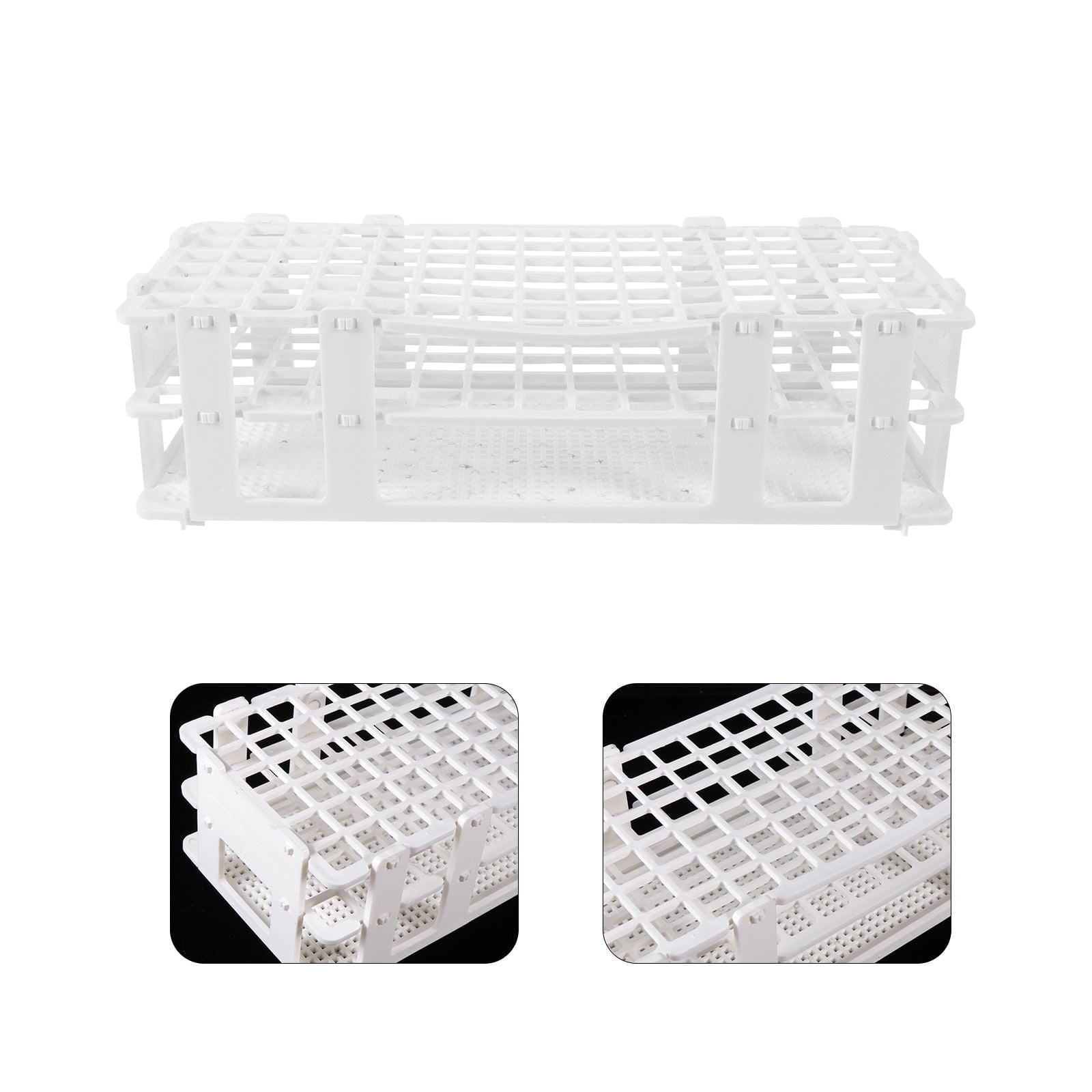 Tineasur 1Pack Rectangular Plastic Test Tube Storage Rack for ...
