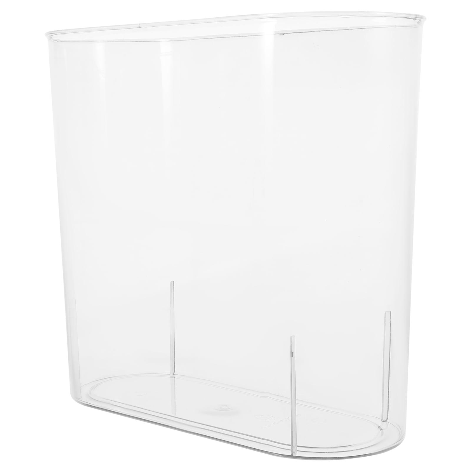 Tineasur Clear Plastic Trash Bin Compact Waste Basket for Multi Room ...