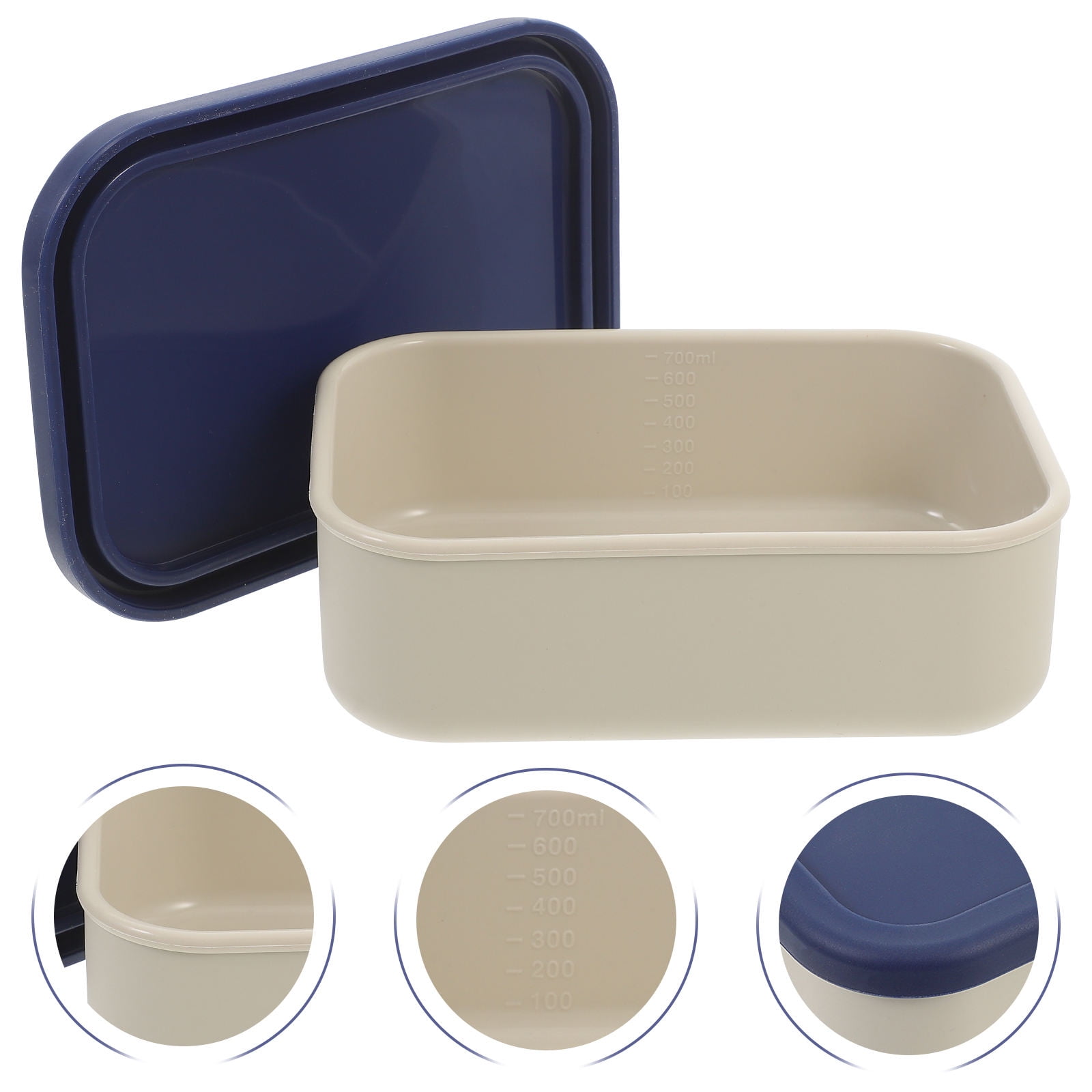 Tineasur Portable Food Container Multi-Function Food Box Dark Blue ...