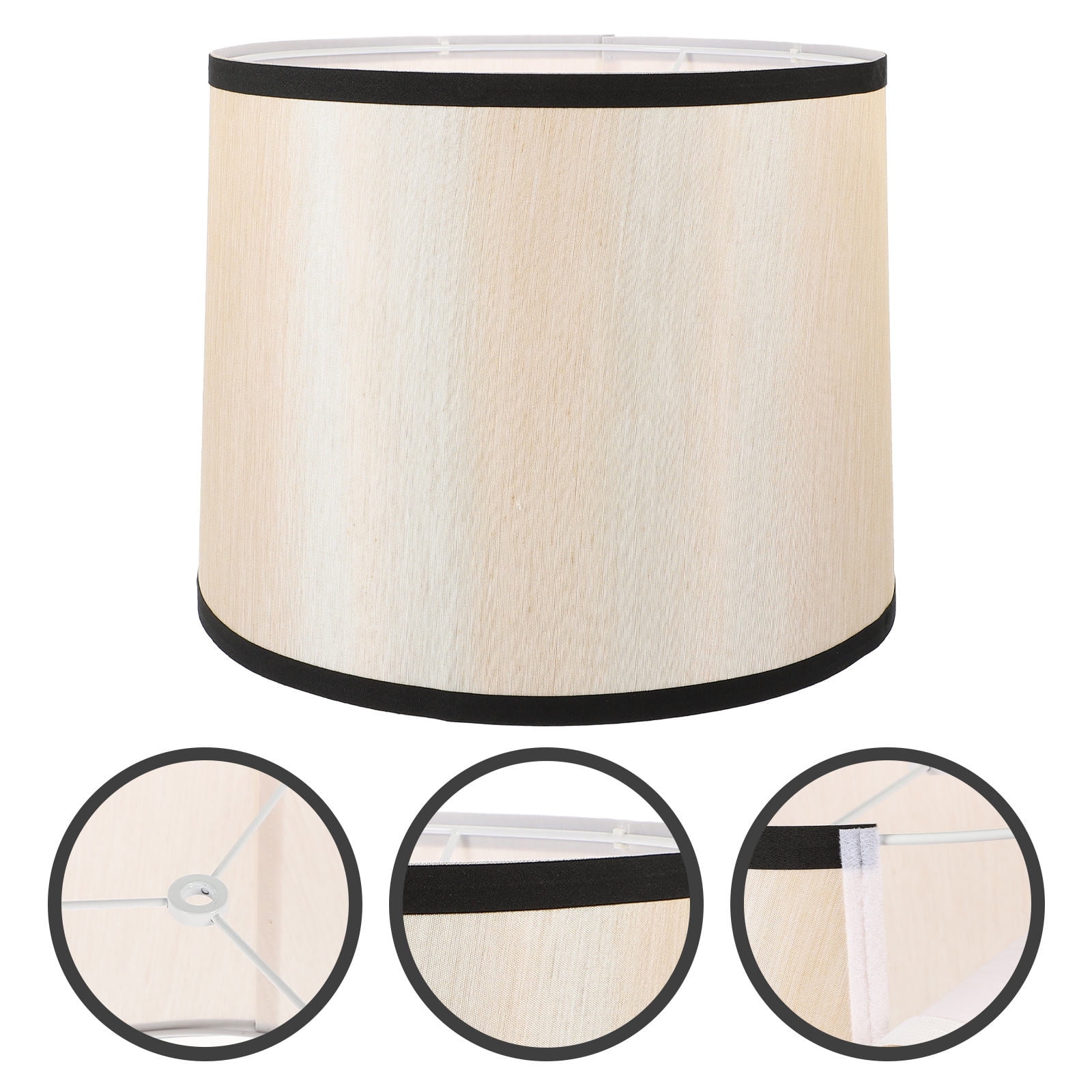 Tineasur 1Pcs Small Drum Lamp Shade in Cloth and Iron for Table Lamps ...