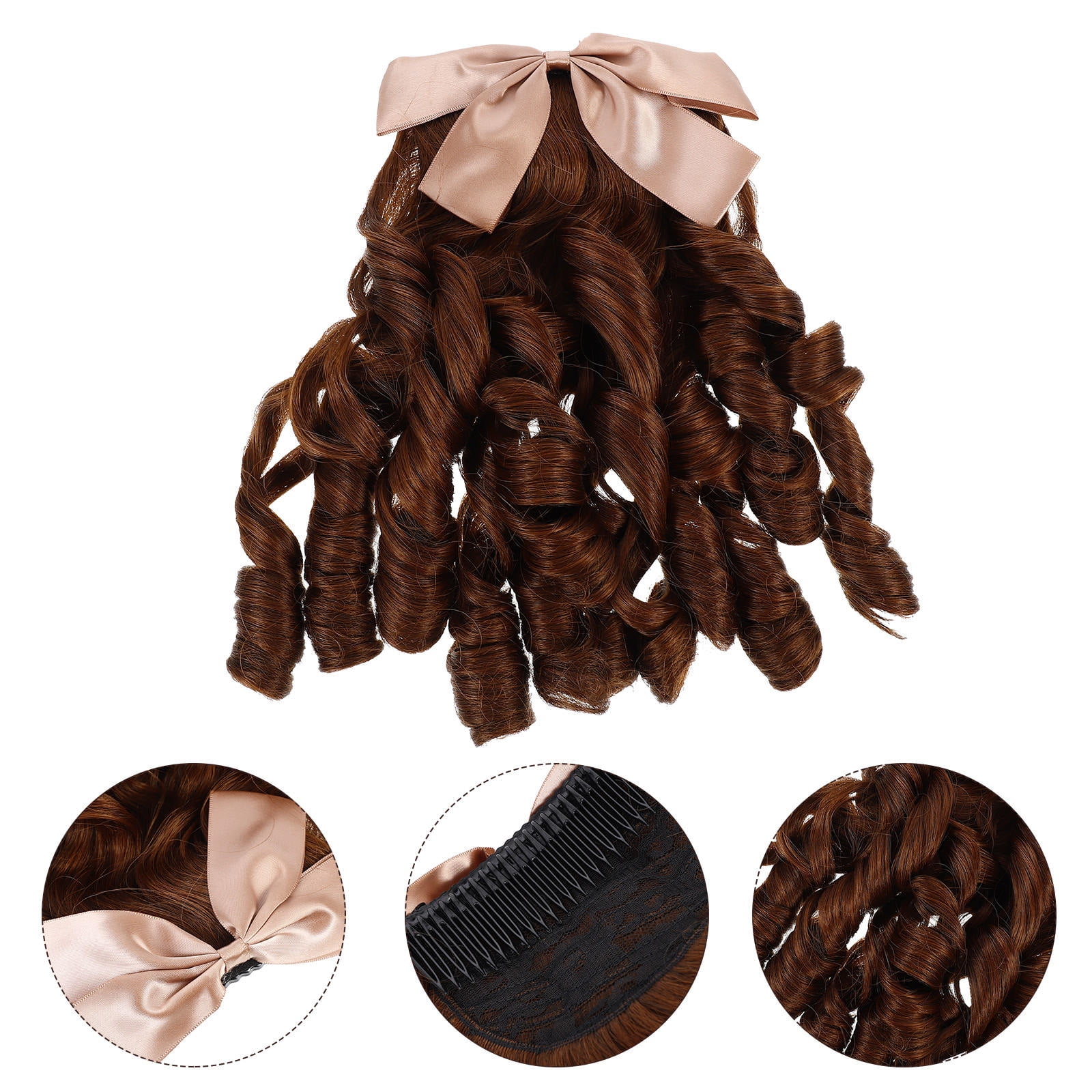 Tineasur 1Pcs Wig Ponytail High Temperature Silk Polyester for Women ...