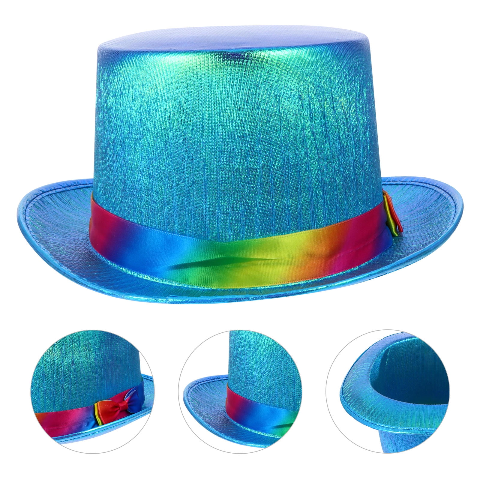 Tineasur Blue Flat Head Hat for Adults Party Headwear Cosplay Stage ...