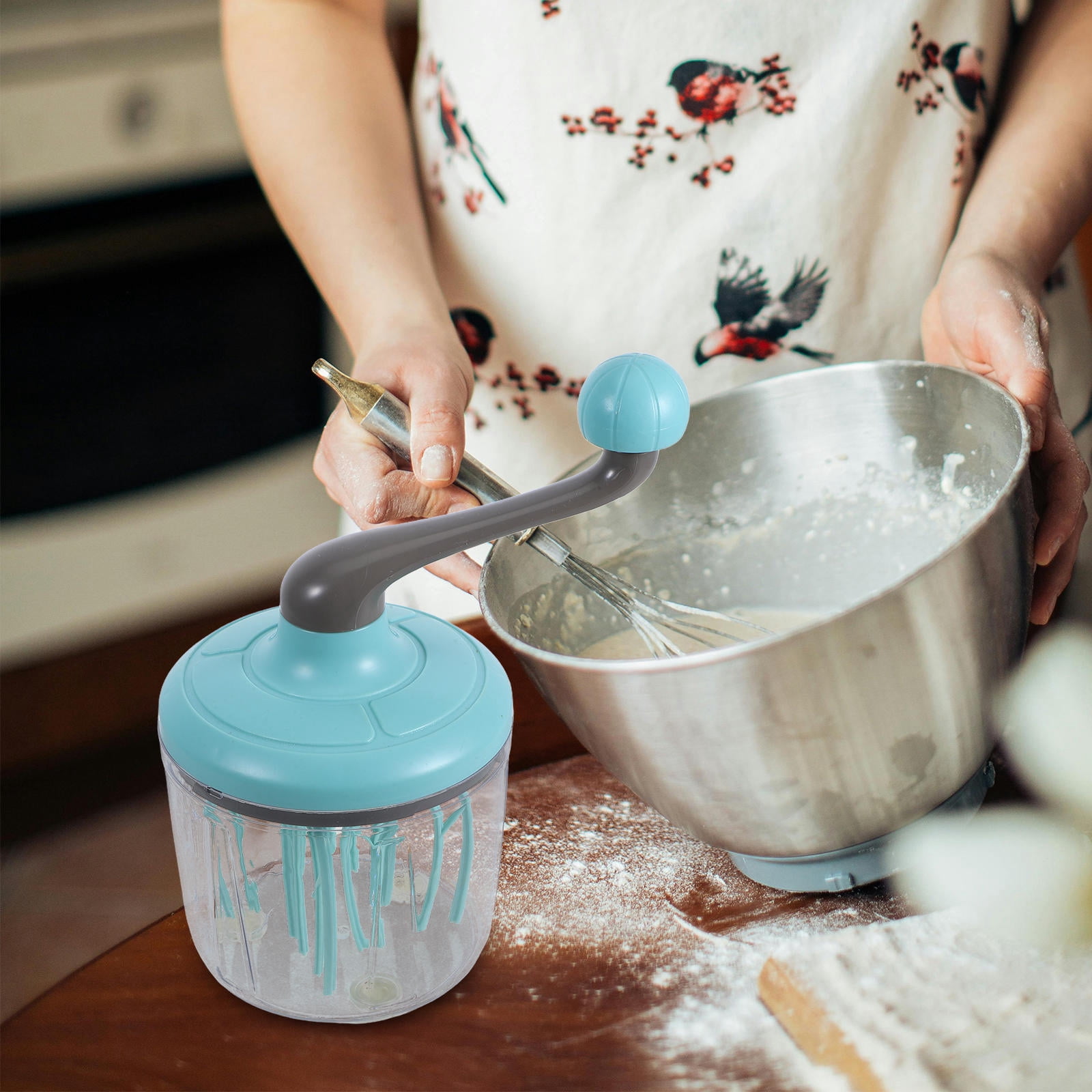 Tineasur 1Set Hand Mixer Whisk Manual with Crank Handle Design for Home ...